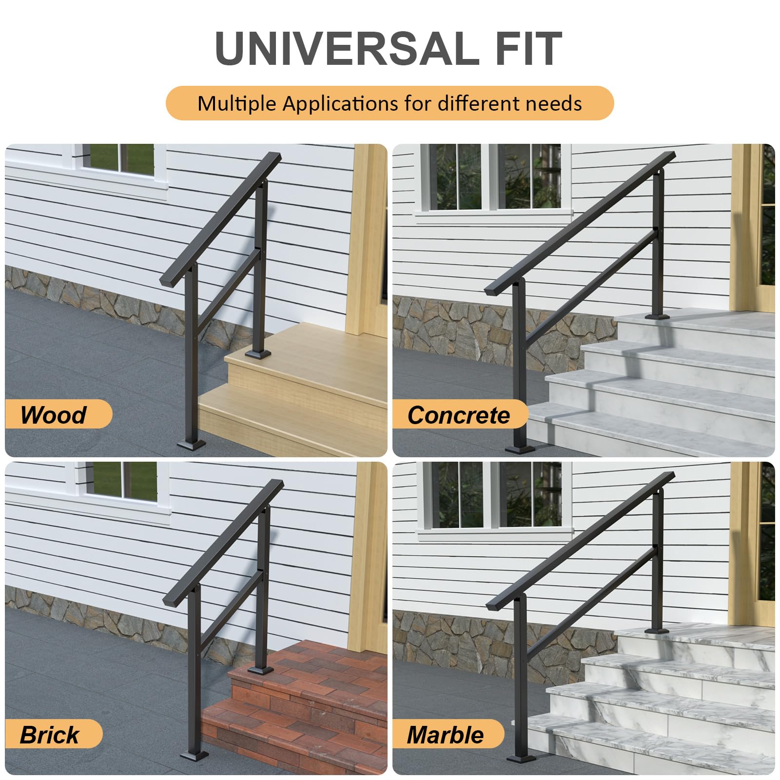 Outdoor Step Railing Kits