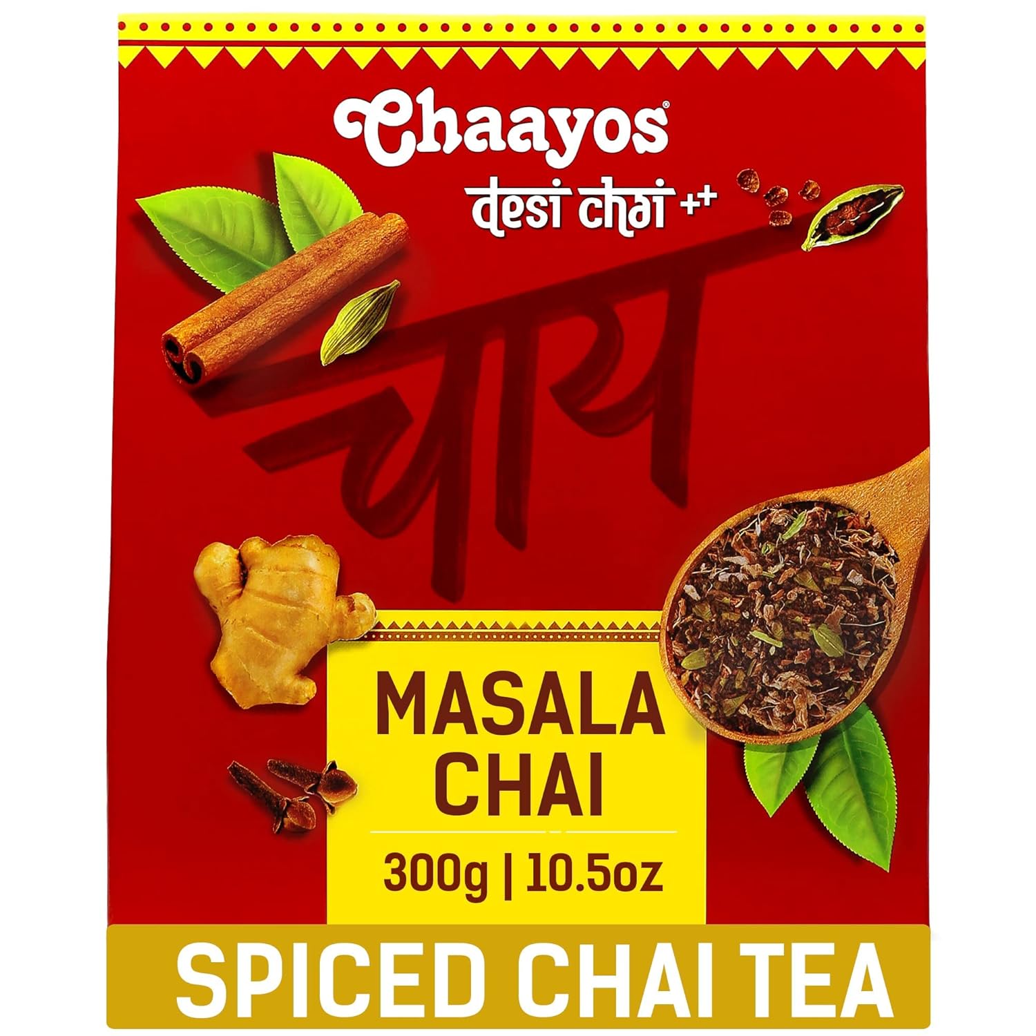 Chaayos Masala Tea - Premium Chai Patti with 100% Natural Spices - 300g ...