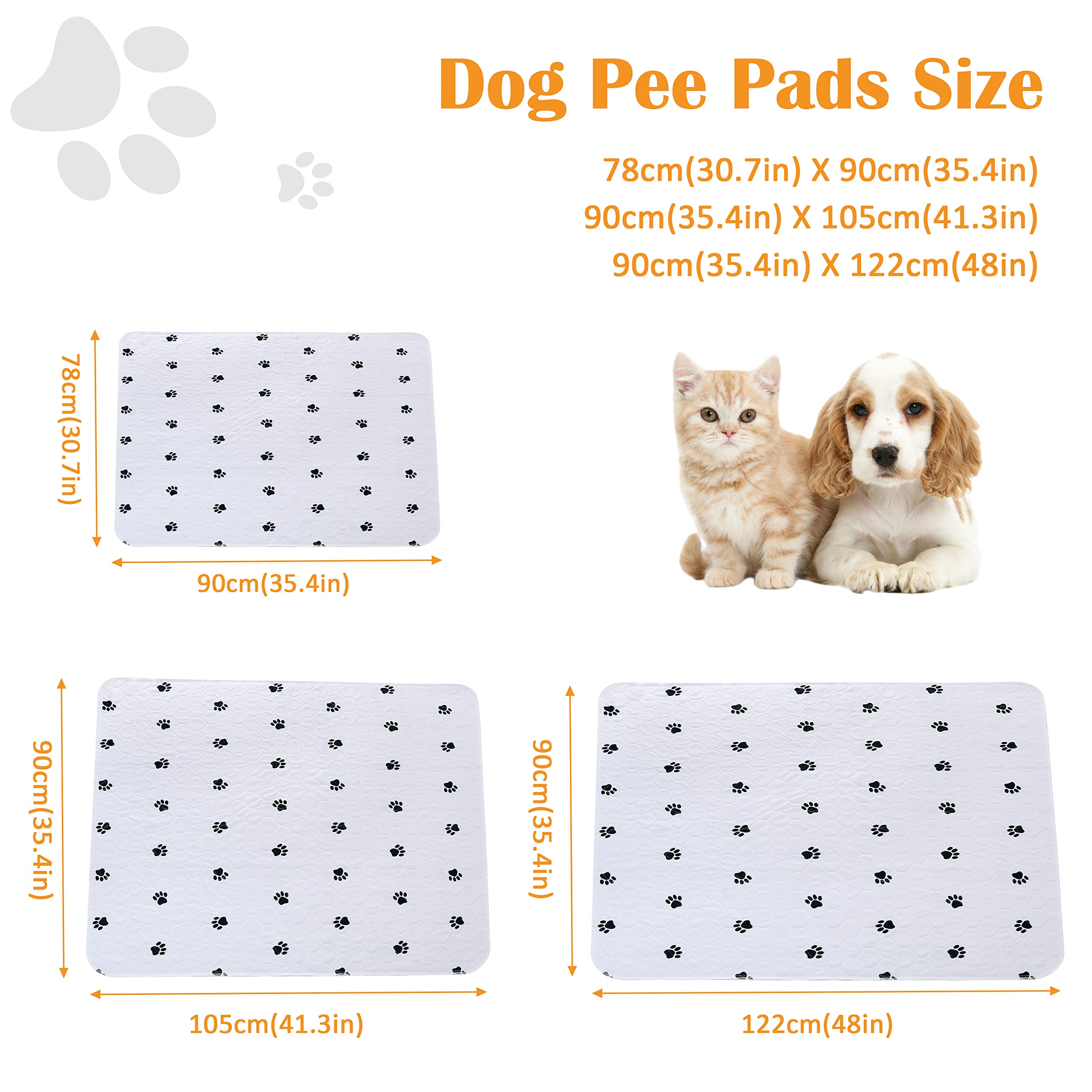 2Pack Pee Pads for Dogs, Dog Pads Puppy Pads Reusable Dog Pee Pads ...