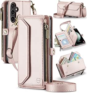 Amazon.com: Strapurs Crossbody Wallet Case Compatible with Samsung Galaxy S23 FE 5G RFID ...