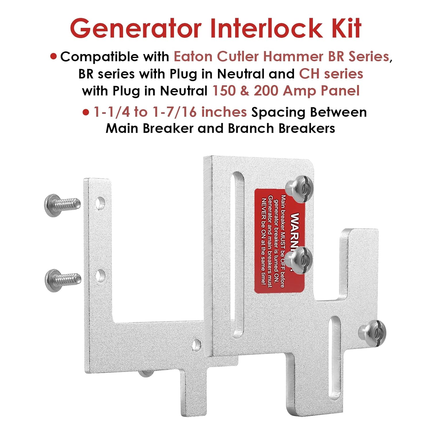 Amazon.com: Senshare Generator Interlock Kit for Eaton Cutler Hammer BR ...