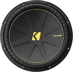 KICKER CompC Subwoofer de 12 pulgadas (30 cm) | 50CWCD124|DVC 4-ohmios|600 vatios pico|300 ...