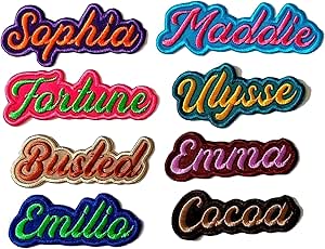 Amazon.com: LULLBABYMALL Custom Embroidered Name Patches, Name Tags Patches, Custom Name Patch ...