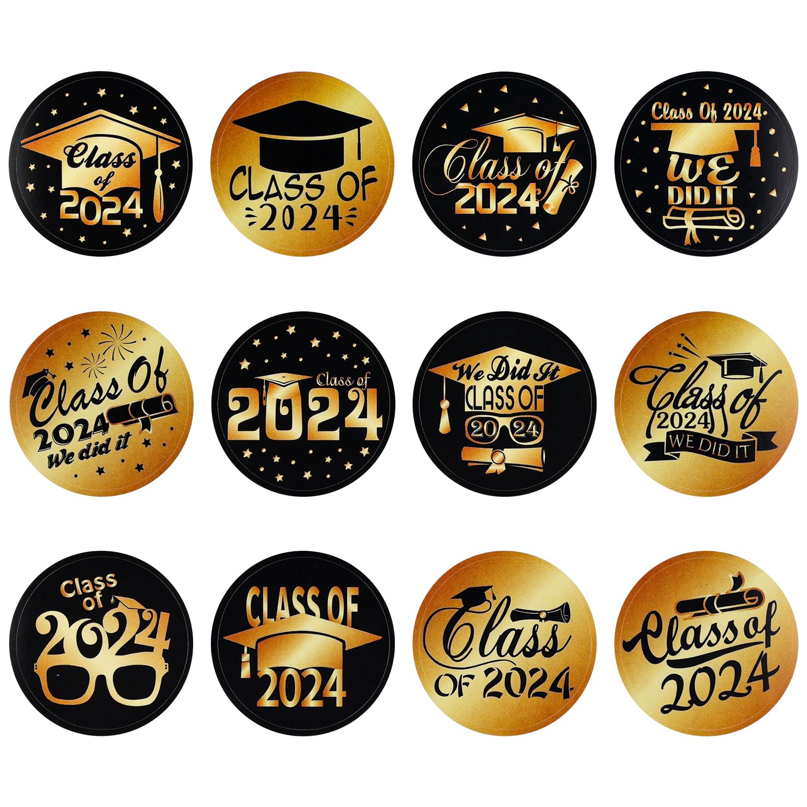 Amazon.com: 240pcs / 20 Sheets Graduation Sticker Seals, 1.5 Inch Round ...