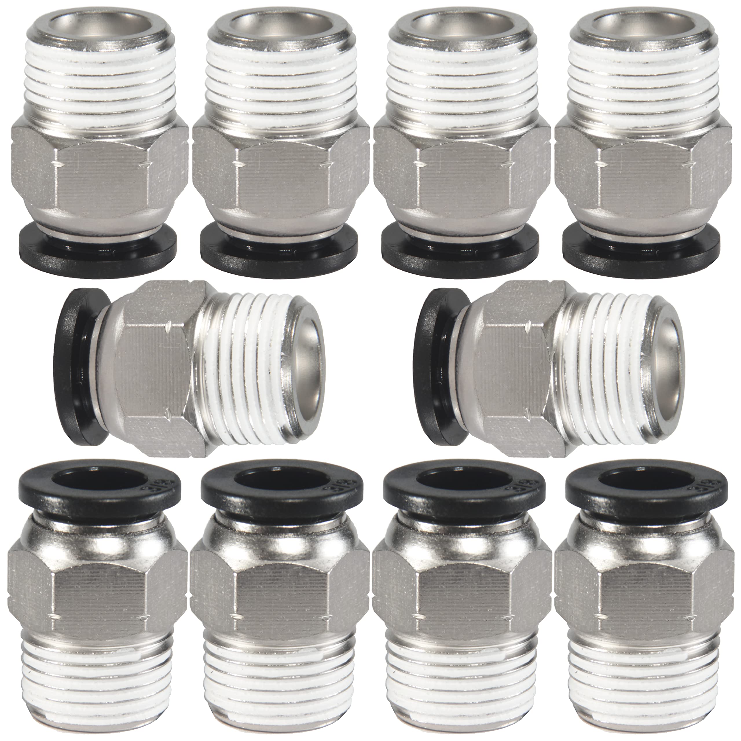 Amazon.com: MSAEIQUN 3/8 Air hose fittings, Push to Connect Air ...