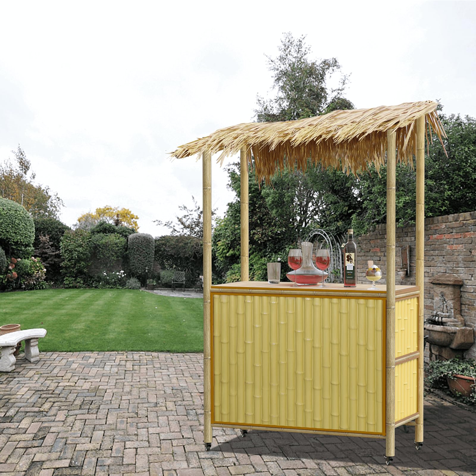 Outdoor Tiki Bar Countertops Tiki Bar Backyard Bar 10' X 10' Red