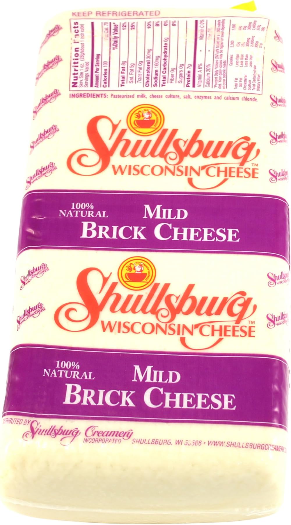 Amazon.com: Brick- Wisconsin Cheese - Mild Brick Cheese (2lb) : Grocery ...