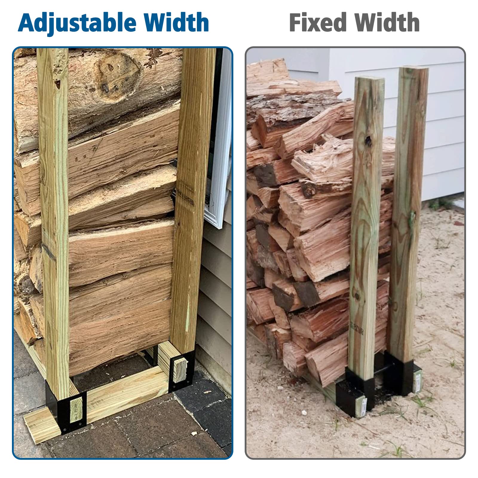 Cinder Block Firewood Storage Rack