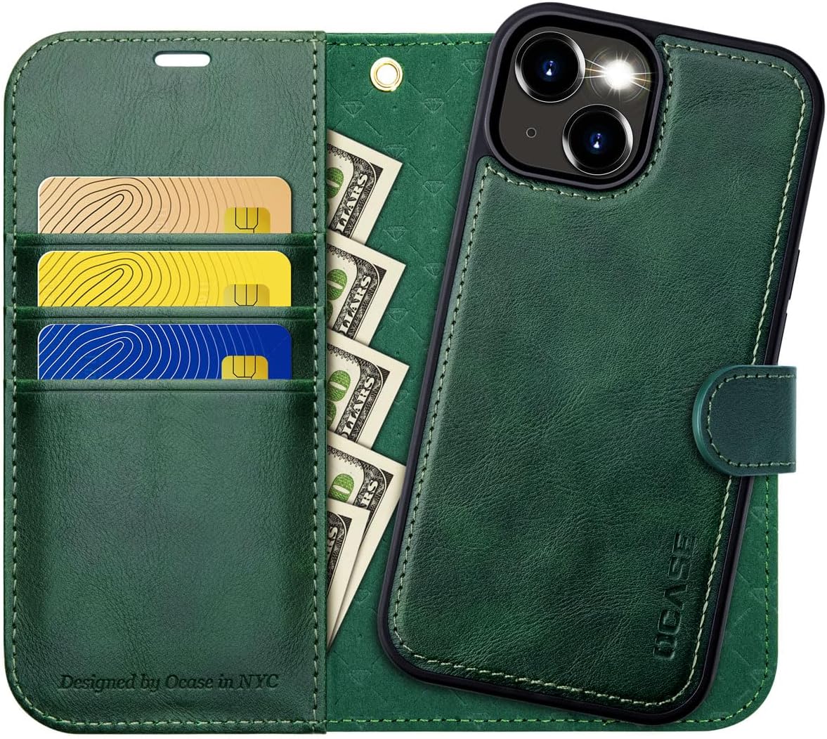 Amazon.com: OCASE for iPhone 15 Detachable Wallet Case with Card Holder, [2 in 1] PU Leather ...