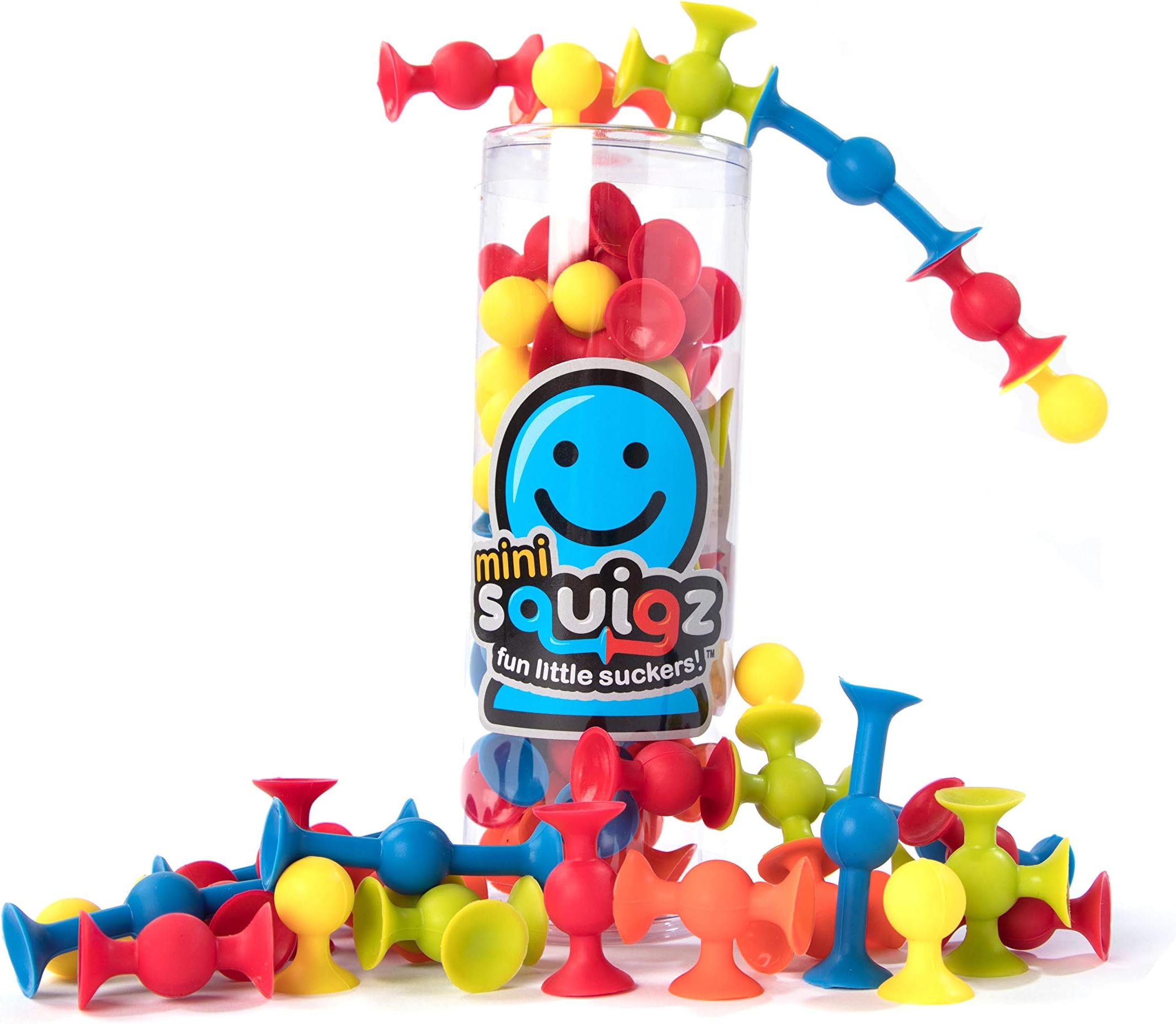 Amazon.com: Fat Brain Toys Mini Squigz 30 Piece Set - Suction ...