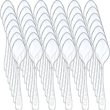 Amazon.com: Nuogo 500 Pcs Clear Mini Spoons for Desserts 3.7 Inch Small ...