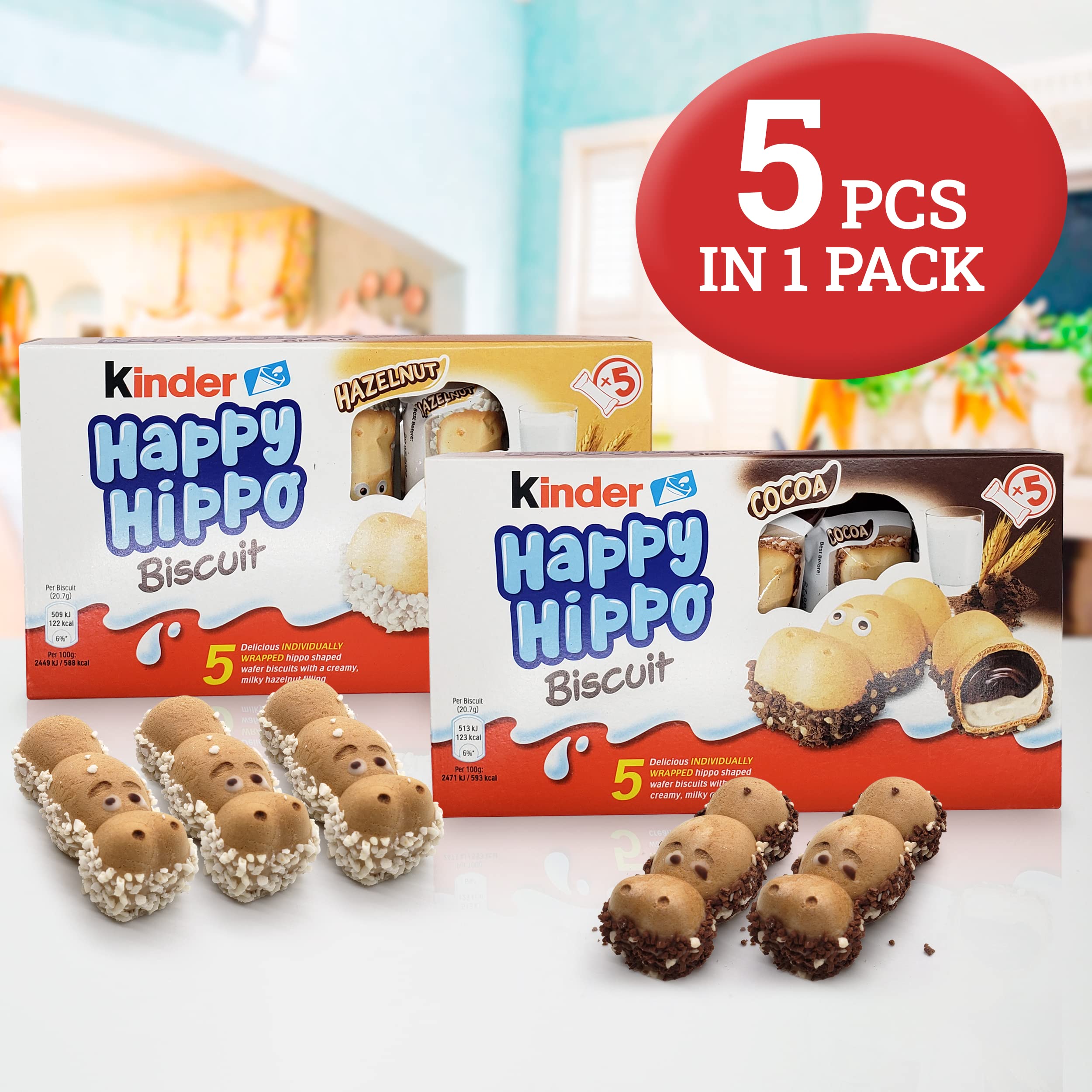 Buy Kinder Happy Hippo – Pack of 8 Kinder Hippos with 4 Cocoa & 4 ...