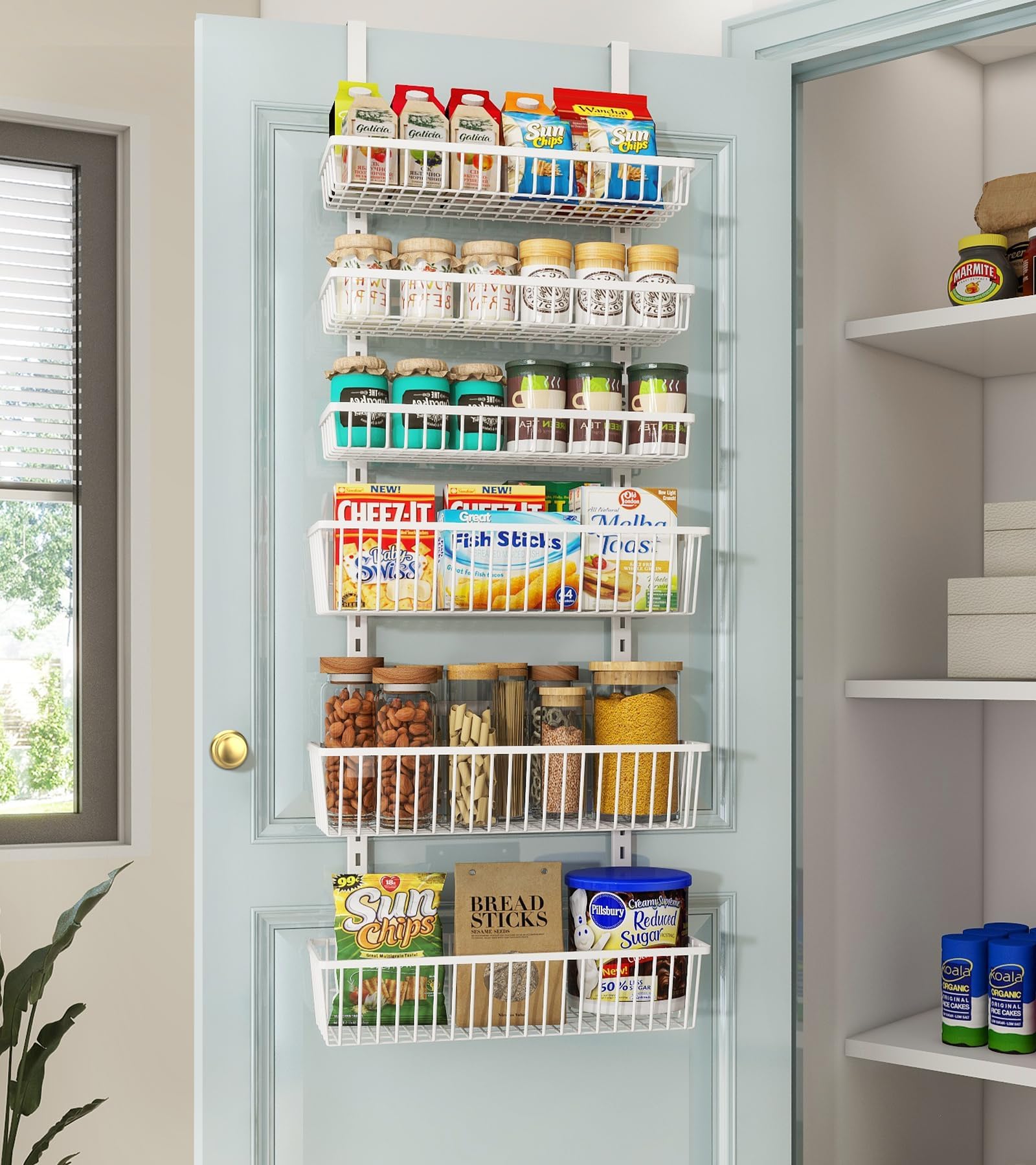 Amazon.com: Moforoco 6-Tier Over The Door Pantry Organizer, Pantry ...