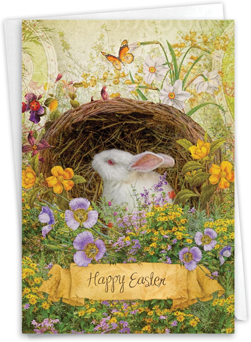 Amazon.com : Kitten With Bunny Ears - Avanti Cat Easter Greeting Card ...
