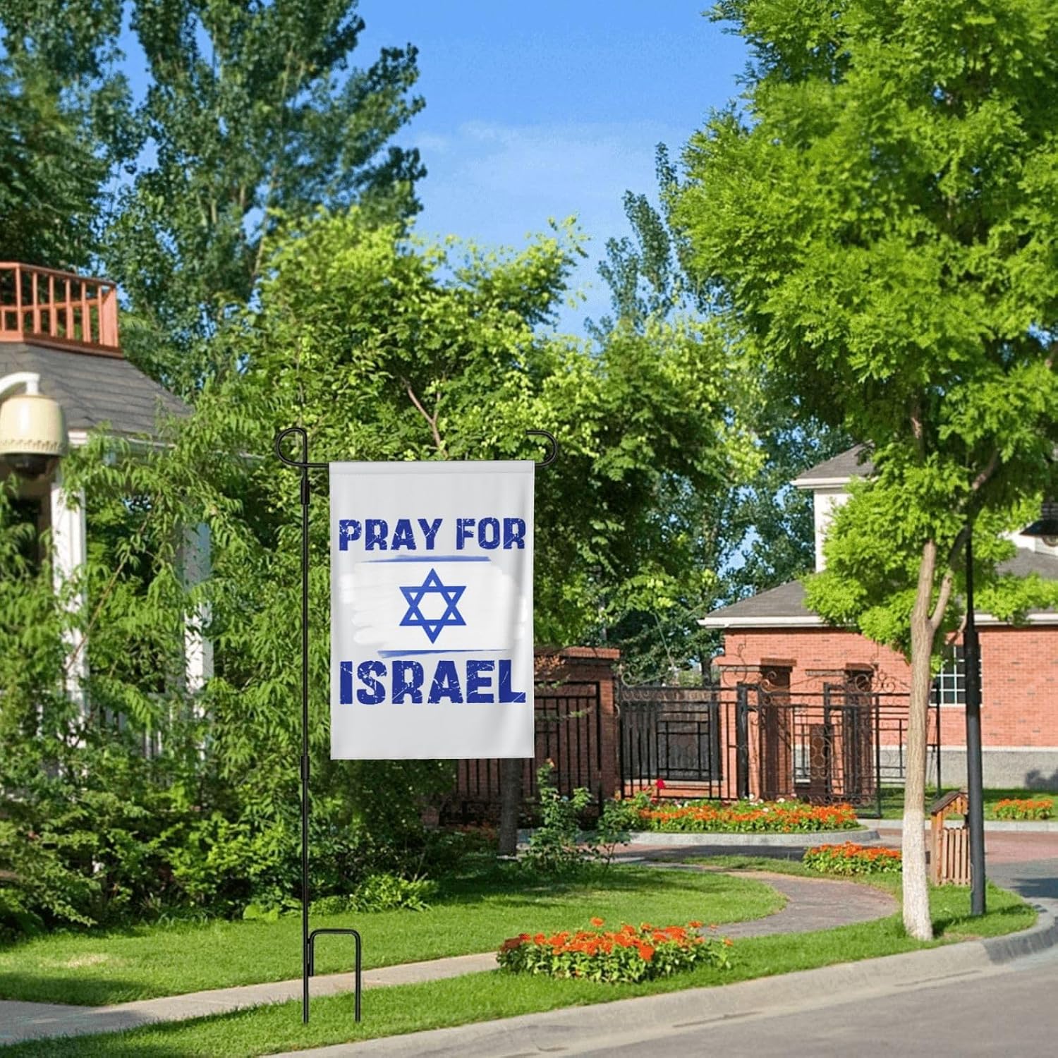 Bandera con texto en inglés «I Stand With Israel Flag Pray For Israel ...