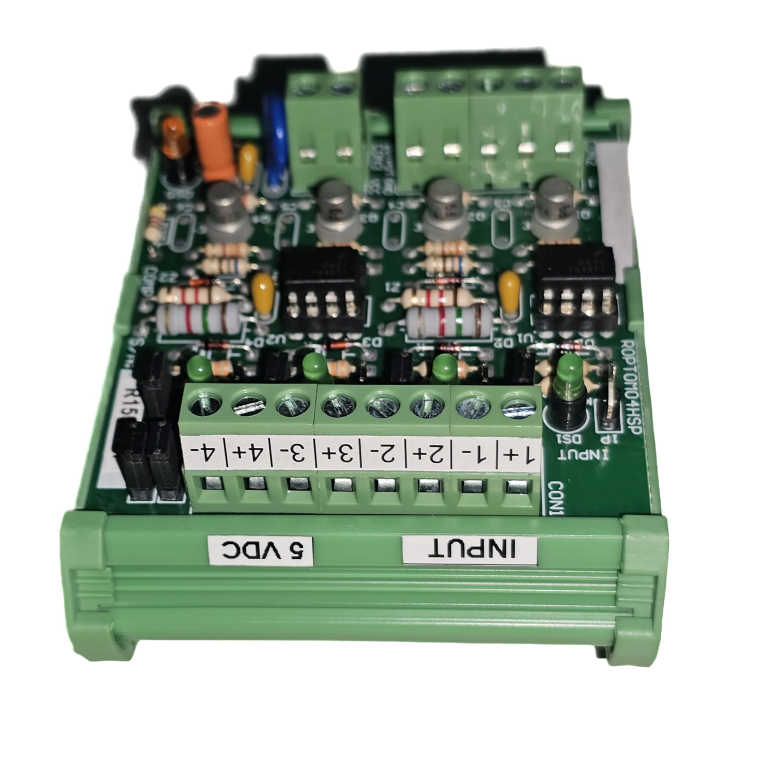 5 Volt DC to 24 Volt DC high speed optocoupler 4 channel module 300kHz ...