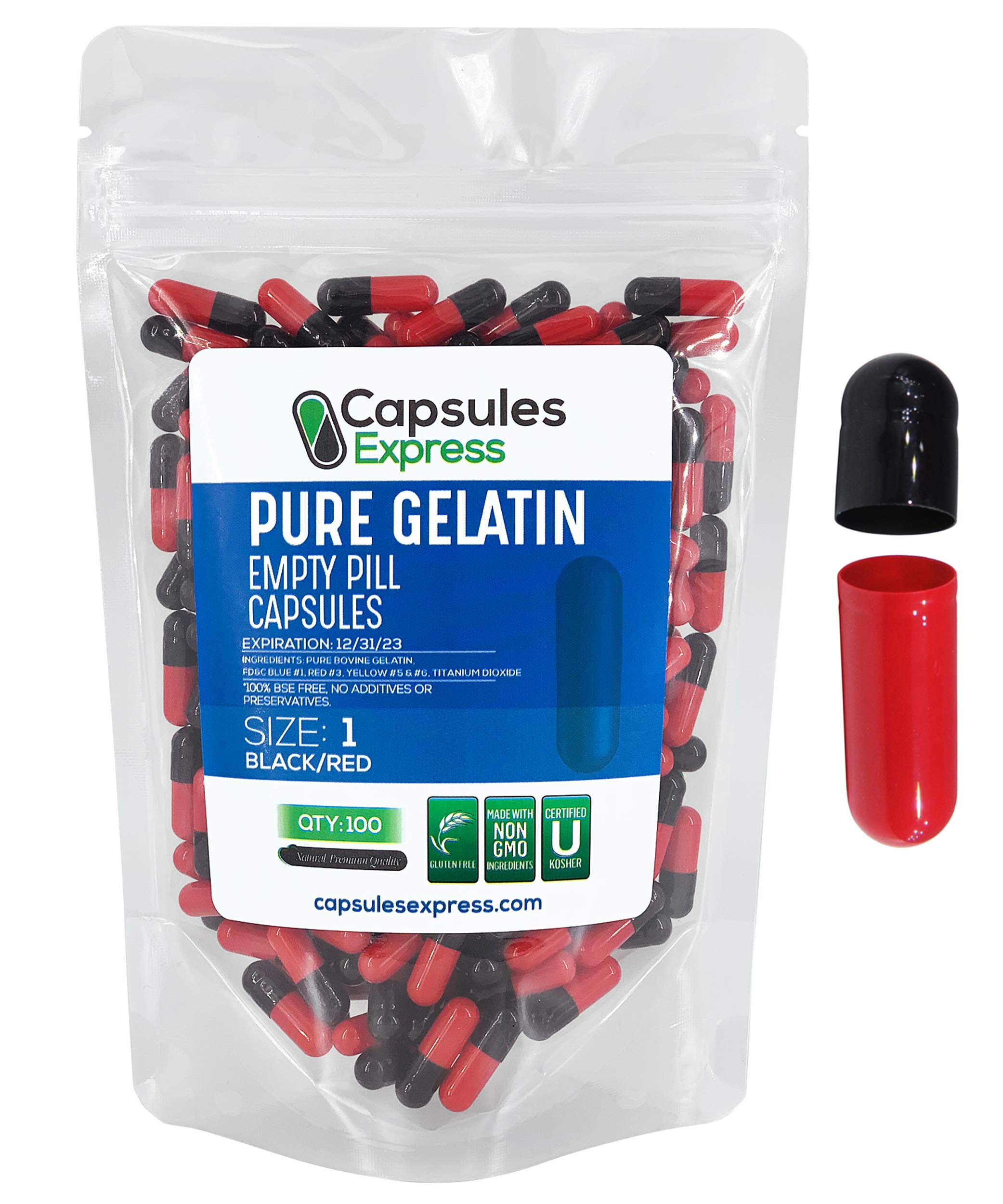 Xprs Nutra Size 1 Empty Capsules Black And Red Colored | Desertcart Bahamas