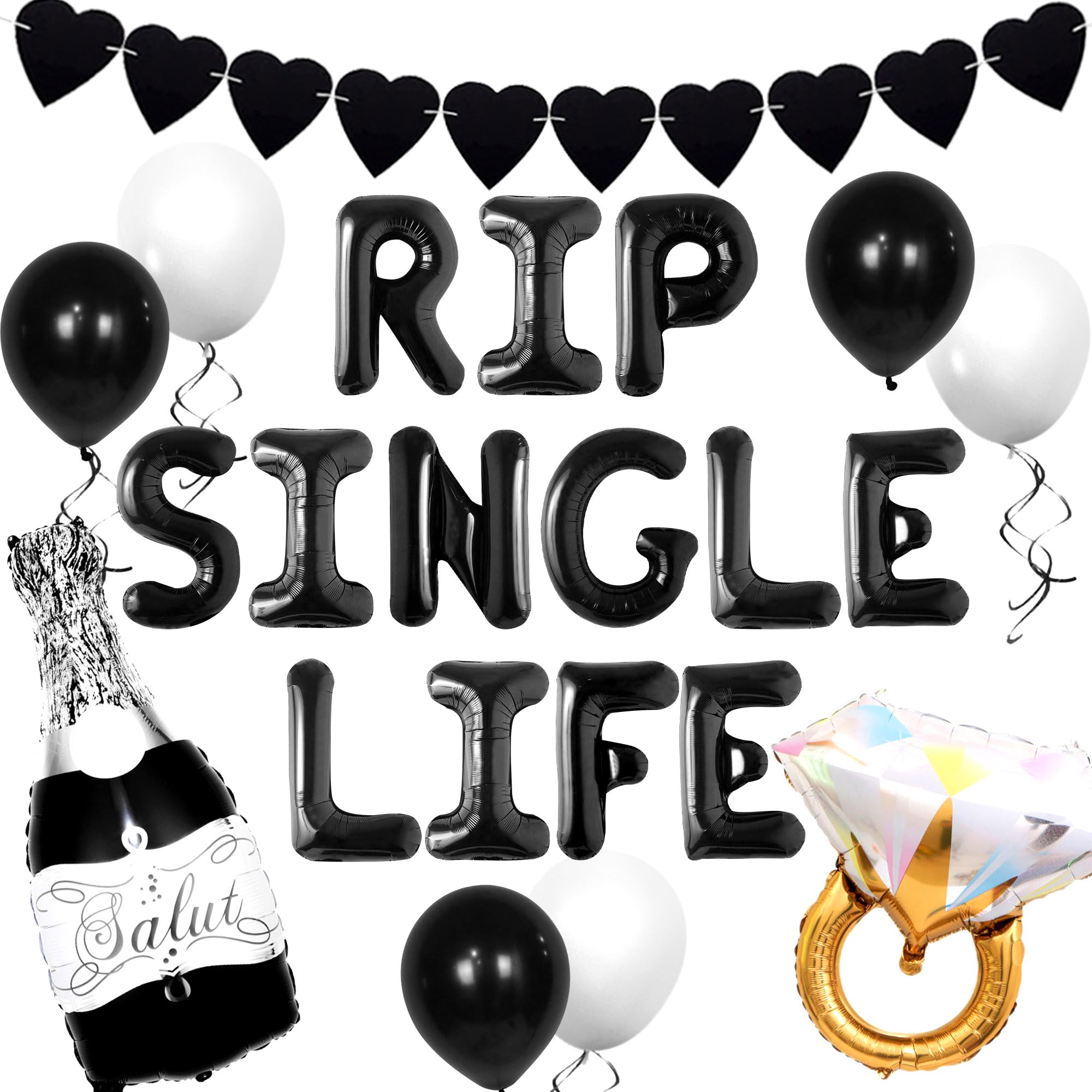 Amazon.com: LaVenty Rip Single Life Bachelorette Party Decoration ...