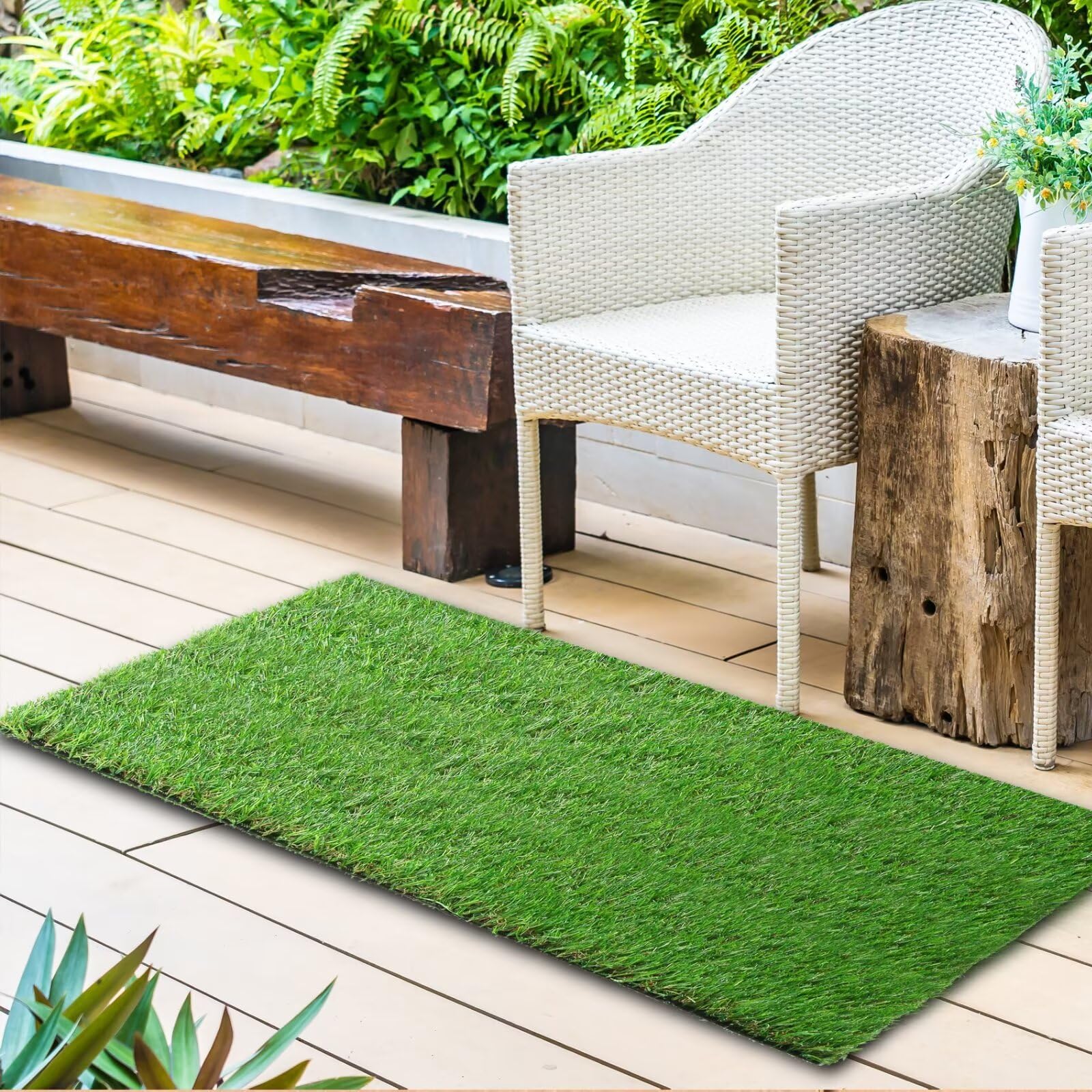 Amazon.com: XLX TURF 2FTX6FT Artificial Turf Runner Rug Indoor Outdoor ...