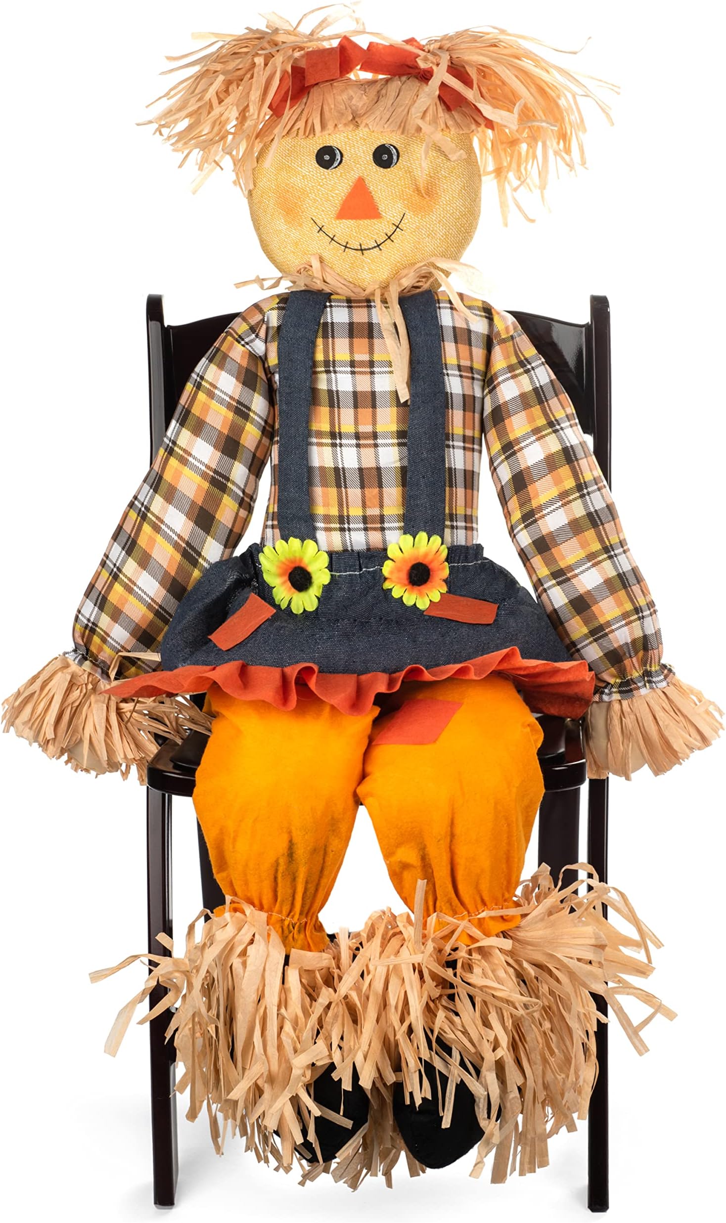 Amazon.com: RZ Express Studios 63"& 60" Scarecrow Large Sitting Couple ...