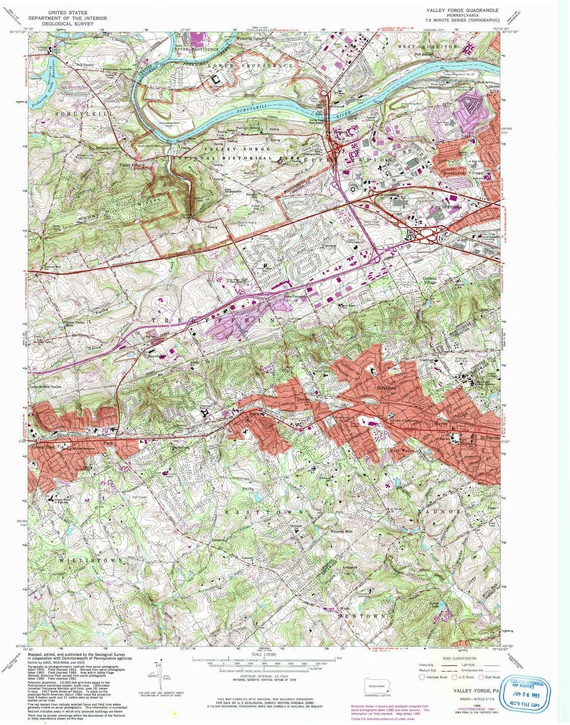 Amazon.com : YellowMaps Valley Forge PA topo map, 1:24000 Scale, 7.5 X ...