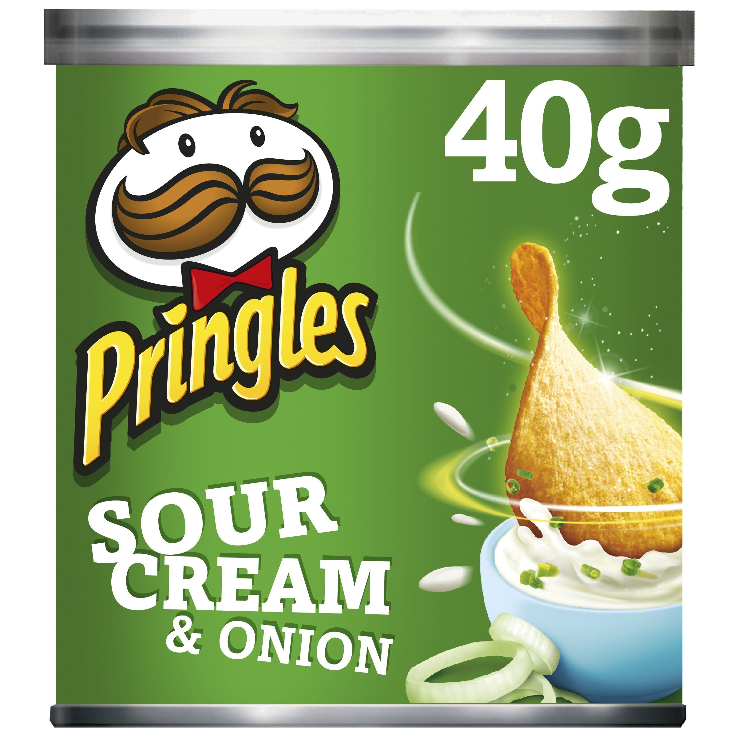 Pringles Sour Cream & Onion Crisp Cans, 12x40g : Amazon.co.uk: Grocery