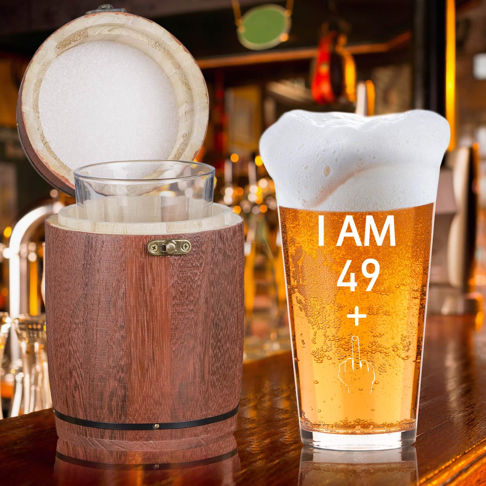 Snapklik.com : 2024 50th Birthday Gifts For Men, 49 + One Finger Beer ...