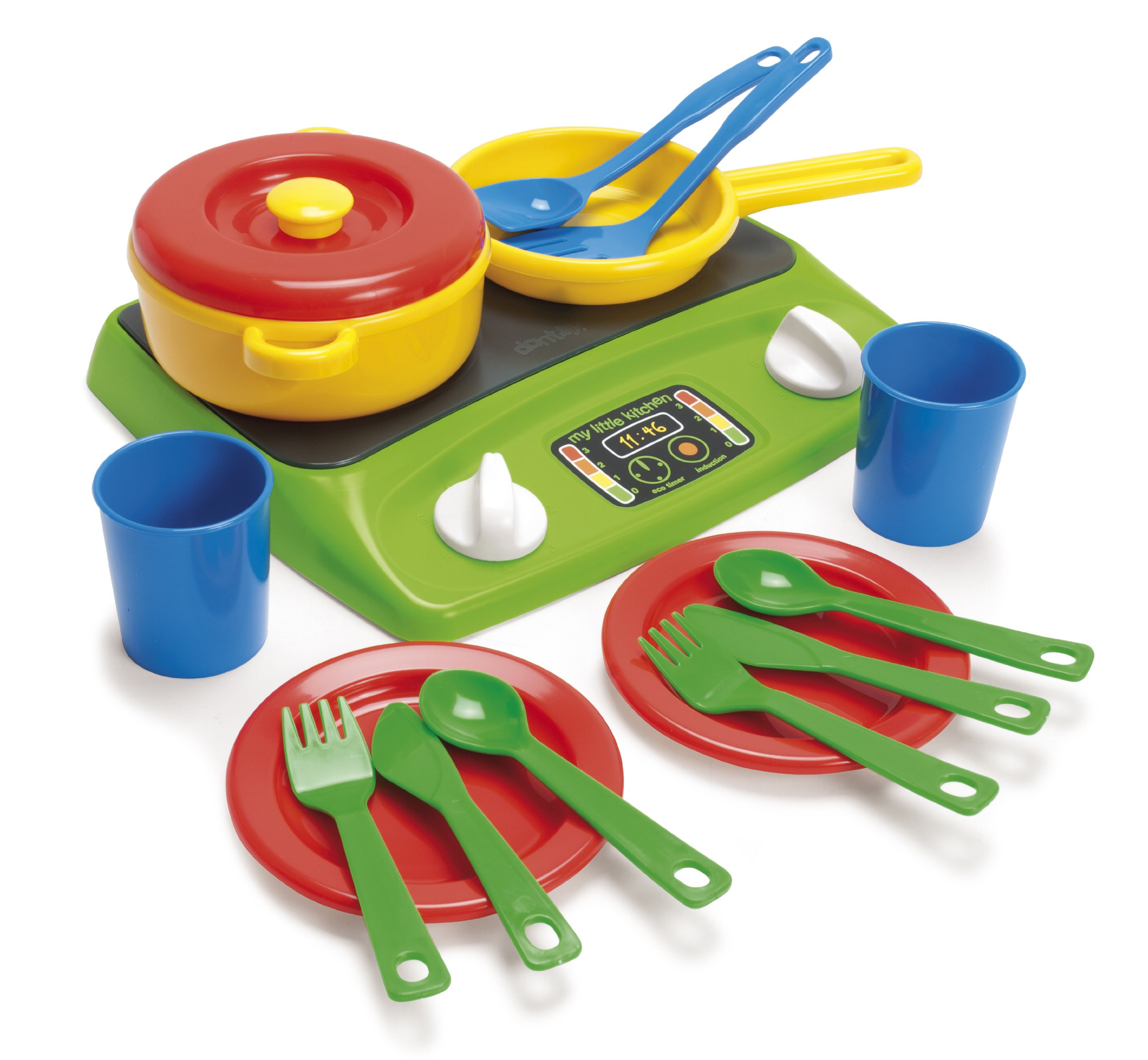 Dantoy Cook and Serve Set with Cooker, 16 Piece Pretend Play for Kids ...