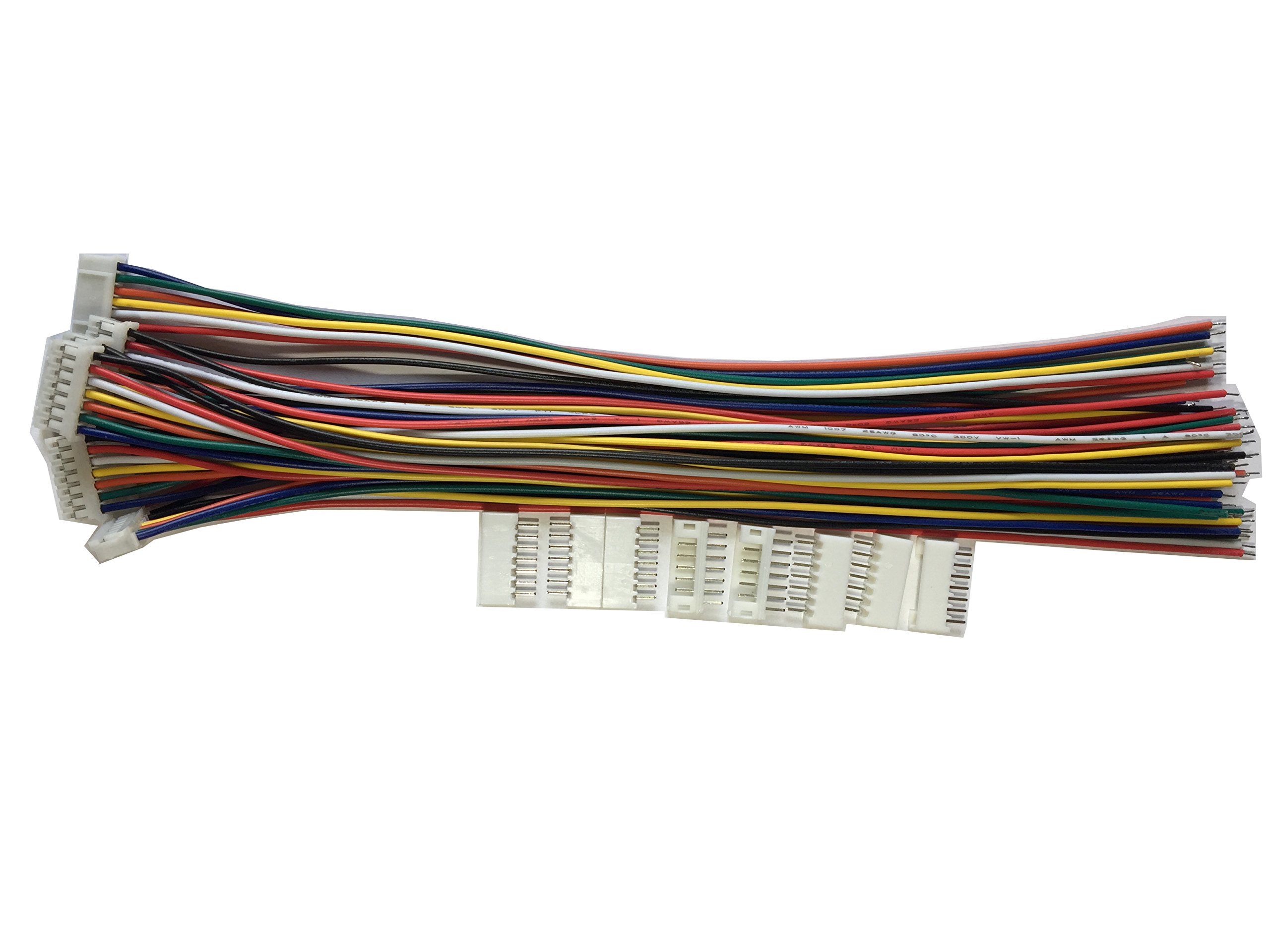 Amazon.com: 8 PCS 7 PIN JST PH Female Connector on One Side - 200mm ...