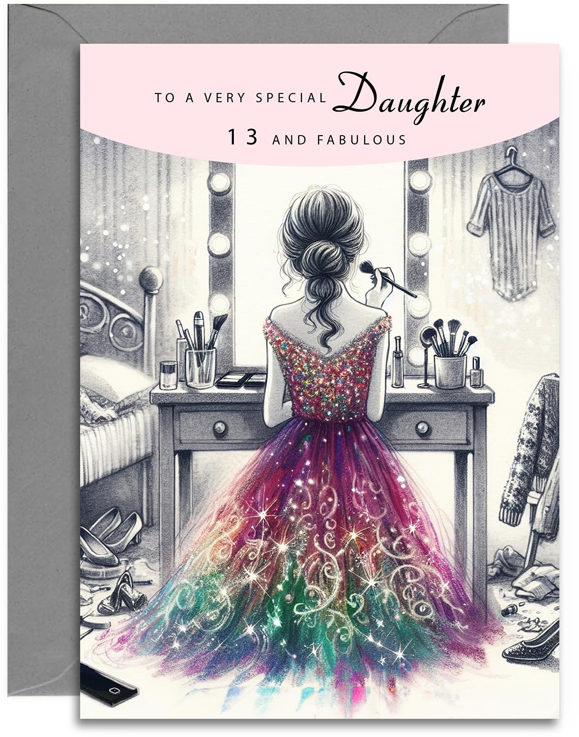 Daughter 13th Birthday Card - Elegant Birthday Card for a Special ...