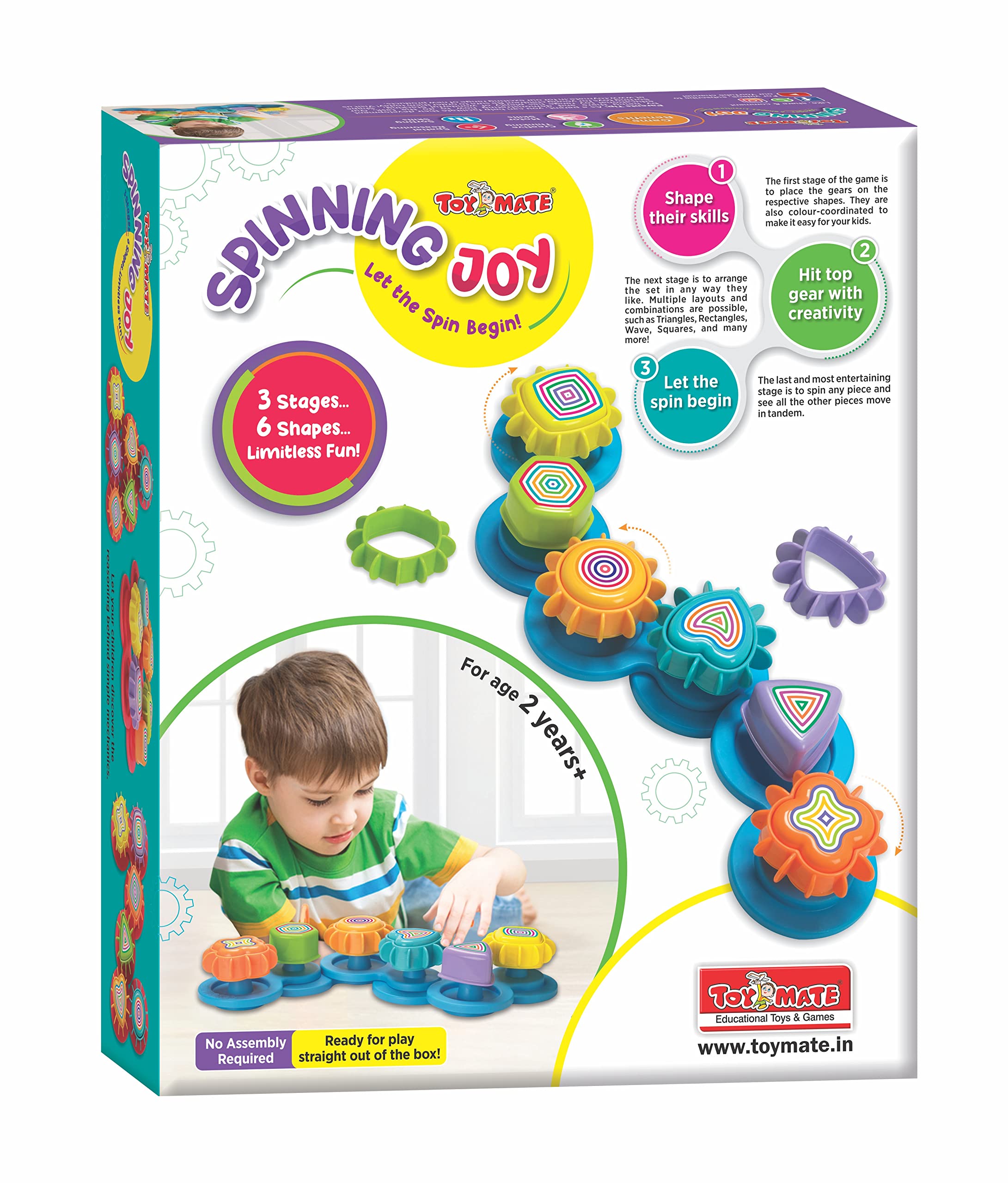Toymate Spinning Joy - A Shape ‘N’ Spin Gear Sorter. A Developmental ...