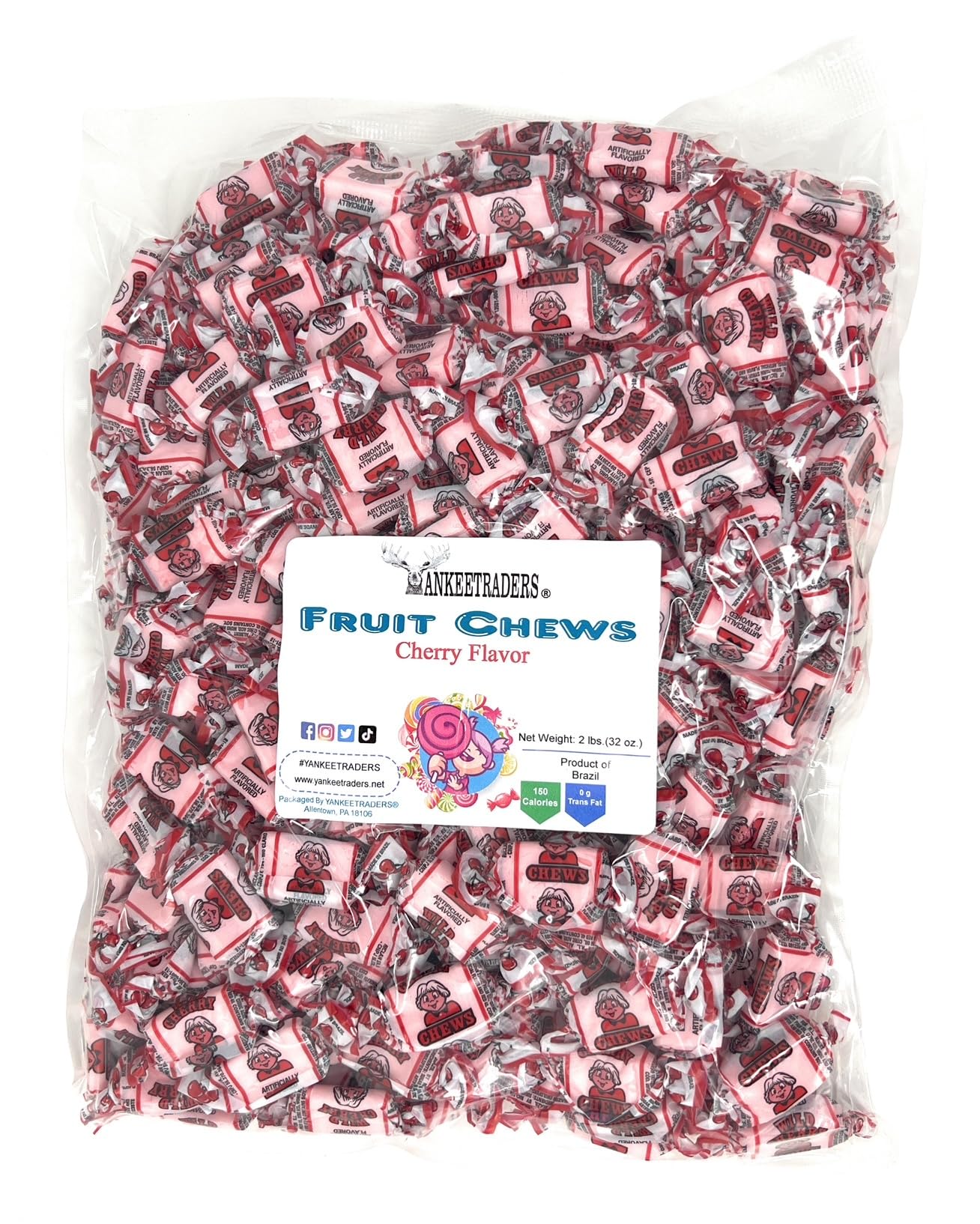 Amazon.com : Cherry Flavored Fruit Chews, 2 Pounds Bulk : Grocery ...
