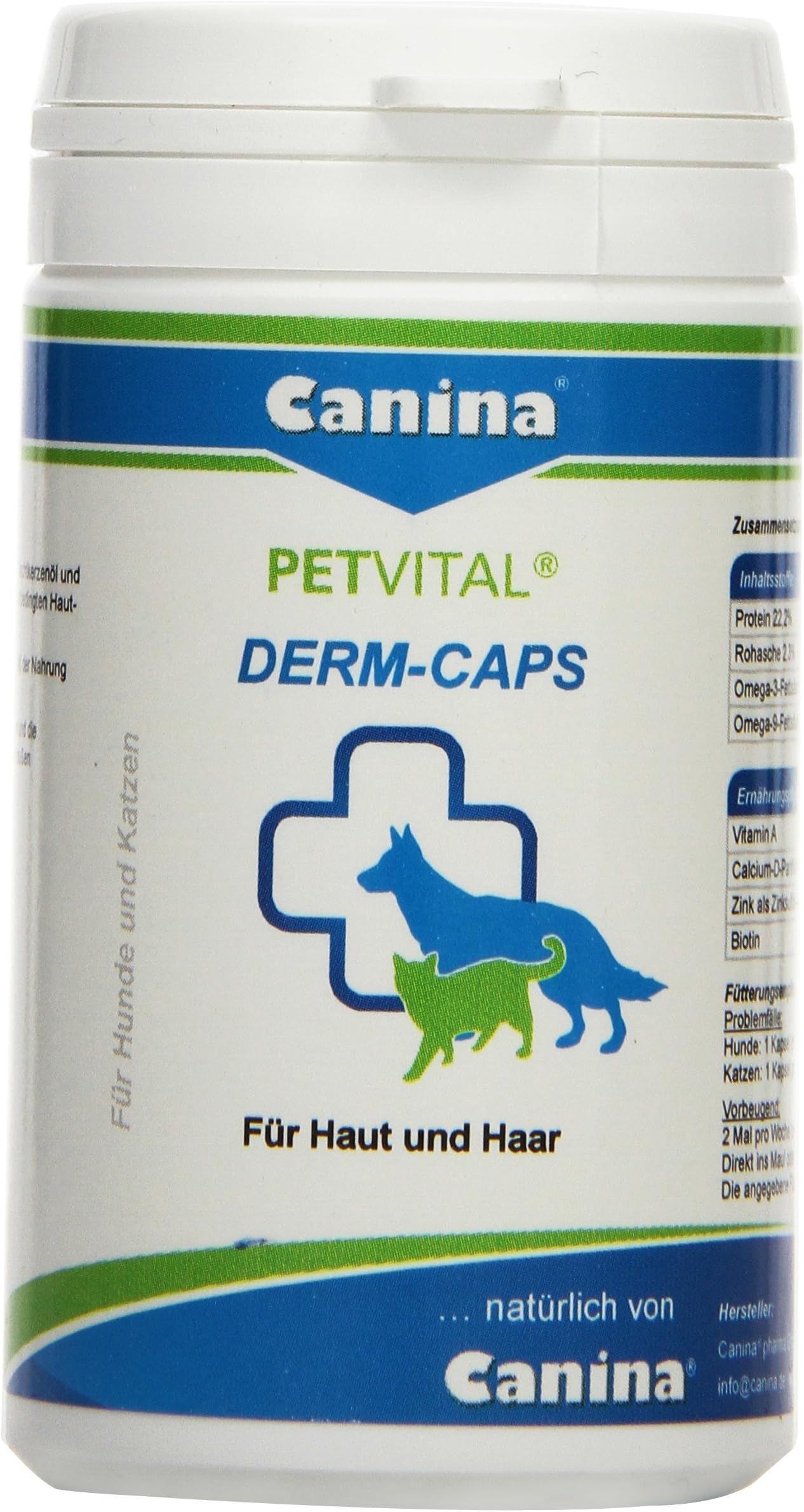 Canina Petvital Derm-Caps, 400g, gelblich, geschmackvoll : Amazon.de ...