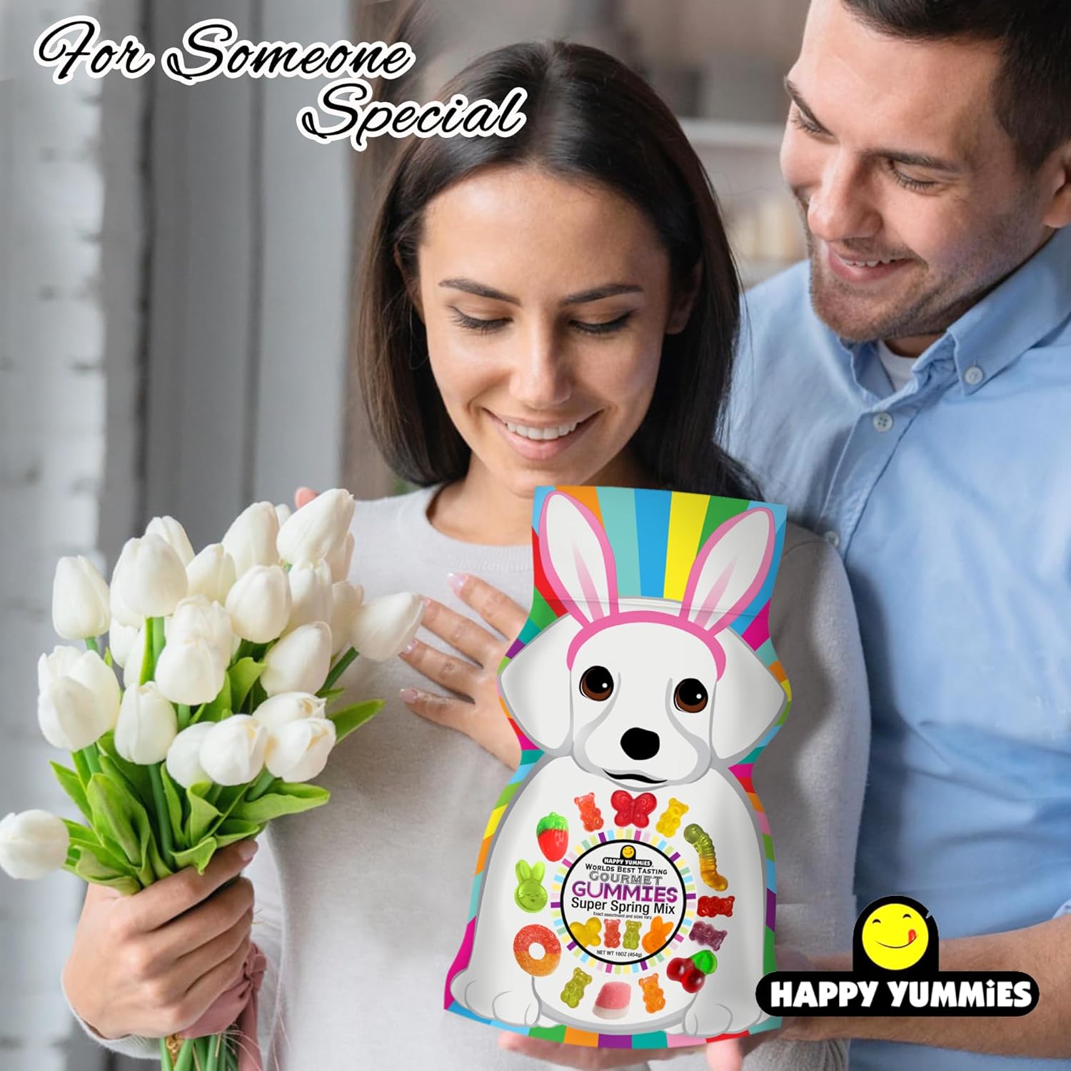 HAPPY YUMMIES Mezcla de caramelos de gomita de 1 libra Super Spring Mix ...