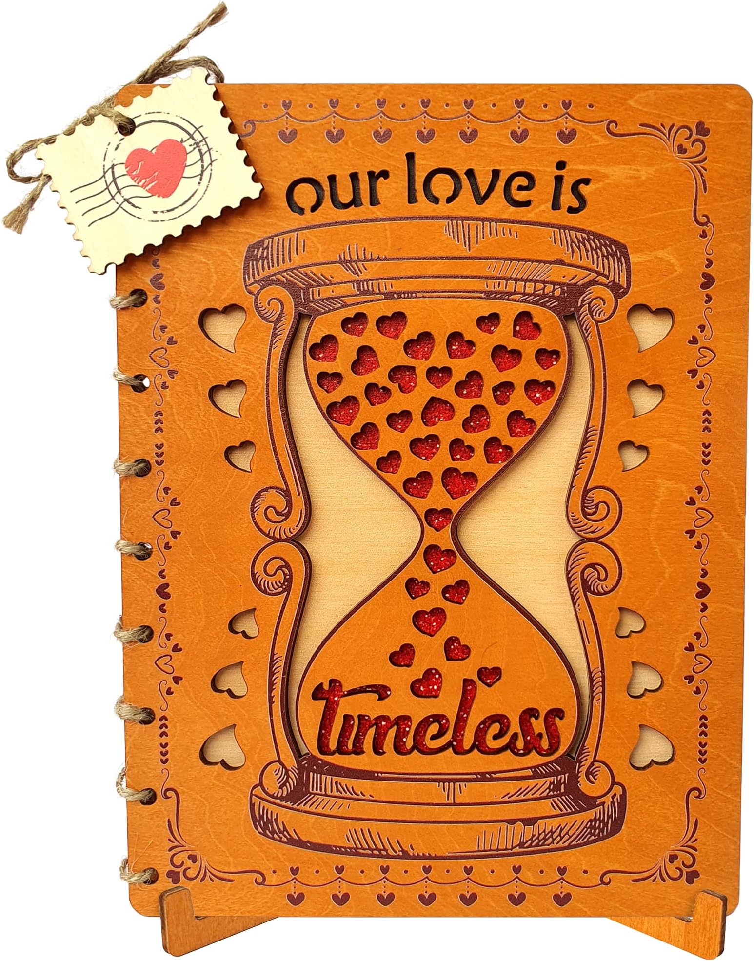 Bike Bearing Tool Kit Heart Tree Wooden Anniversary Card - 6x8 Inch ...