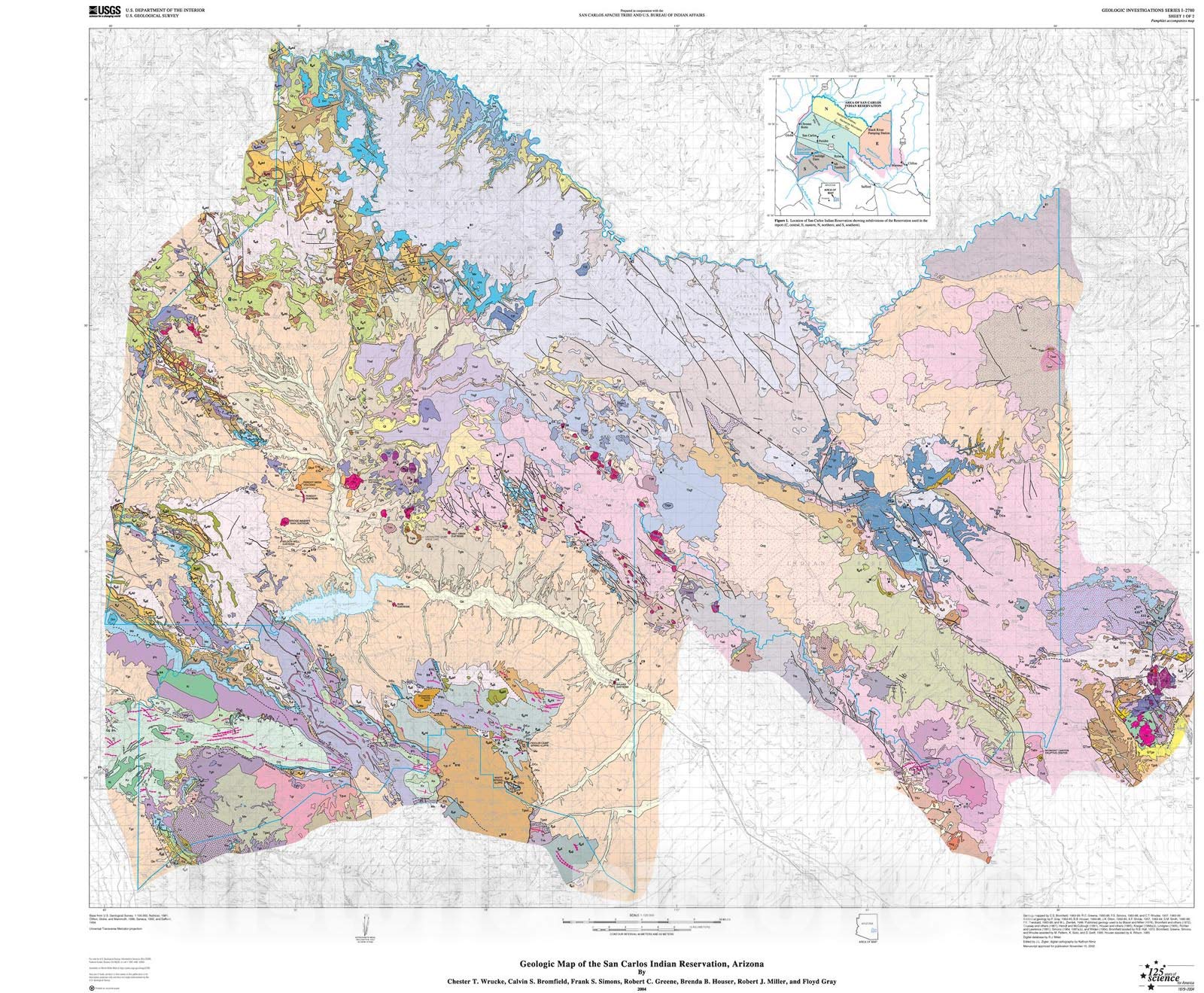 Mapa De La Reserva India De Arizona