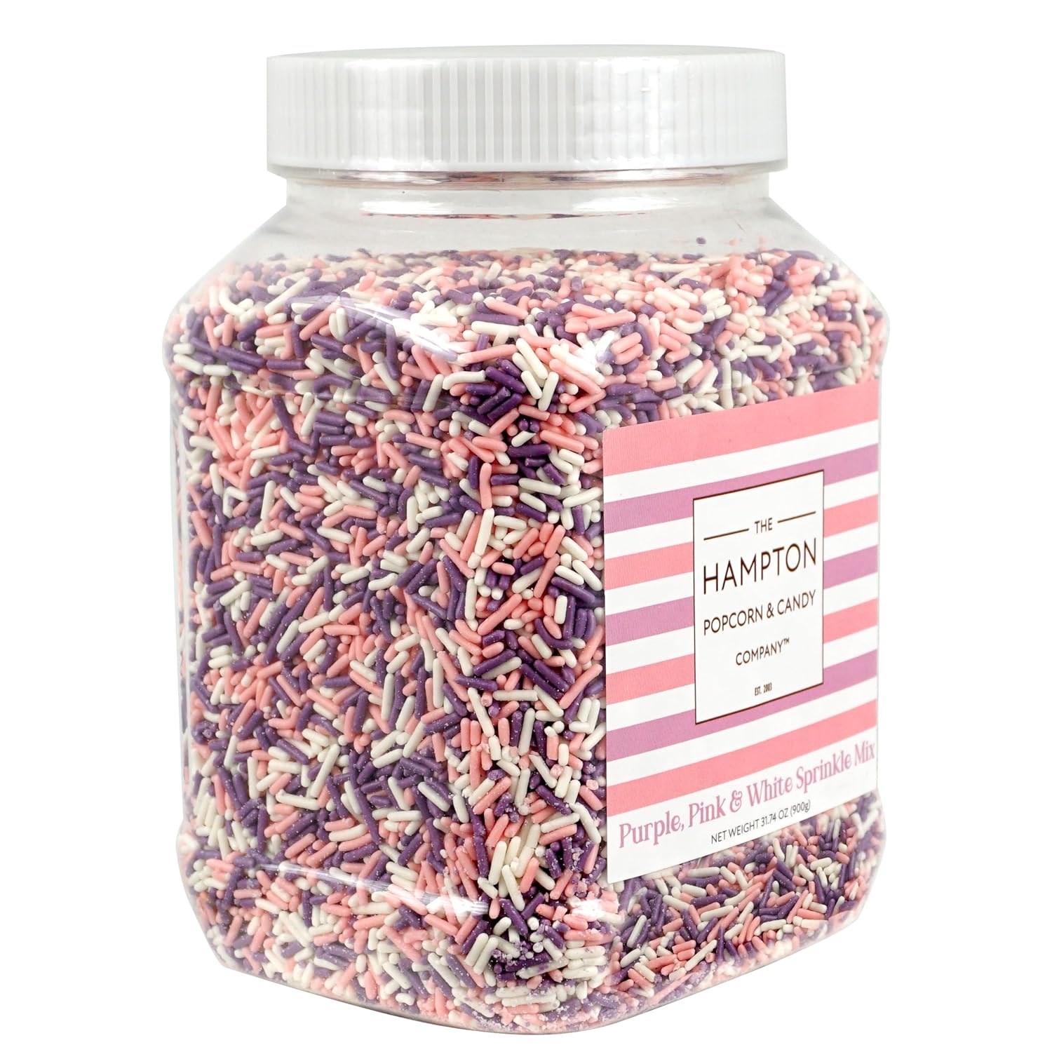 Amazon.com: Pink, Purple & White Sprinkles Jimmies 1.98 Pounds ...