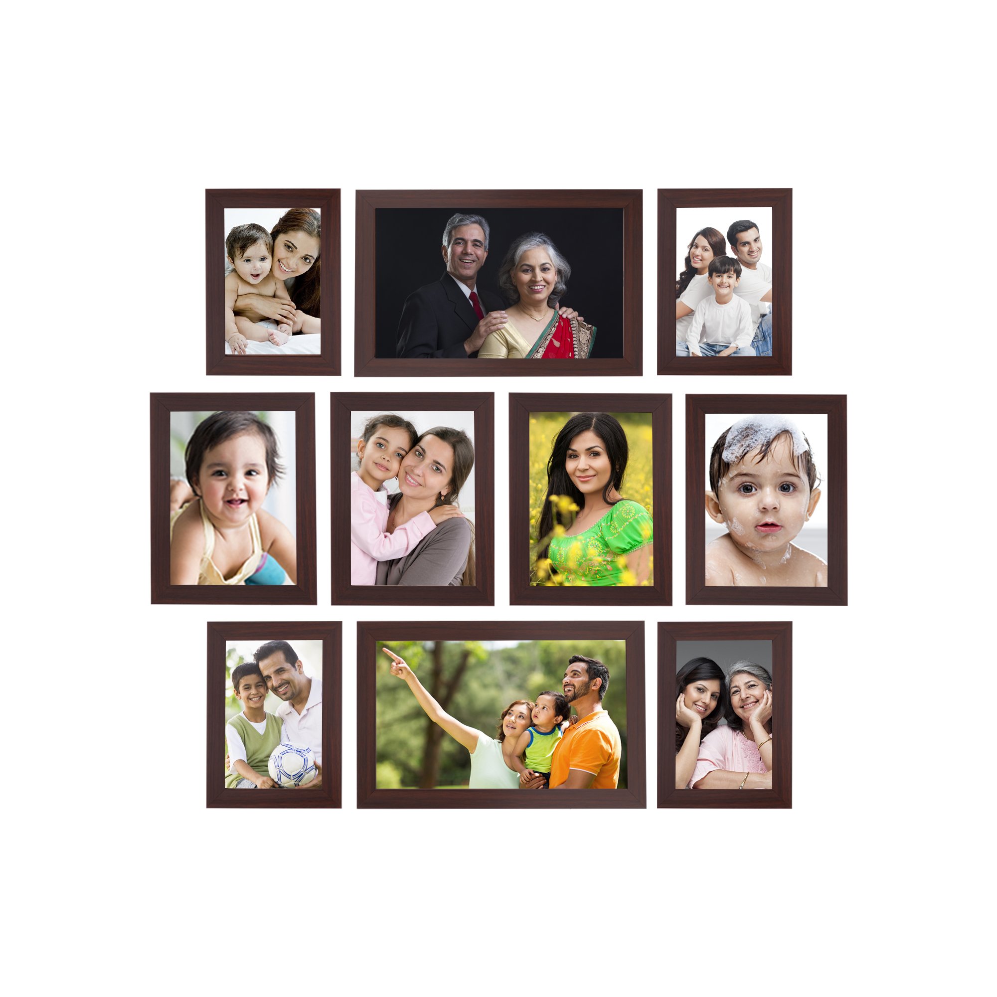 Amazon Brand - Solimo Collage Photo Frames, Set of 10,Wall Hanging (4 ...