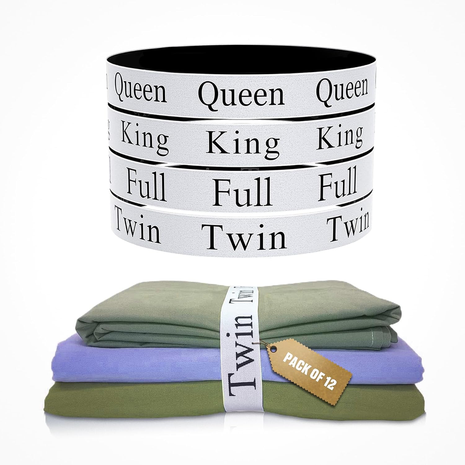 Amazon.com: Bed Sheet Organizer Bands for Linen Closet, Sheet Keepers ...