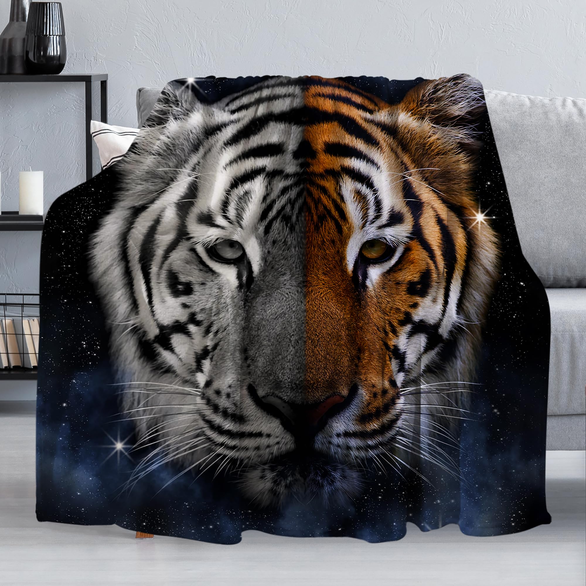 Amazon.com: Galaxy Tiger Blanket Soft Cozy Throw Blanket, 3D Tiger ...