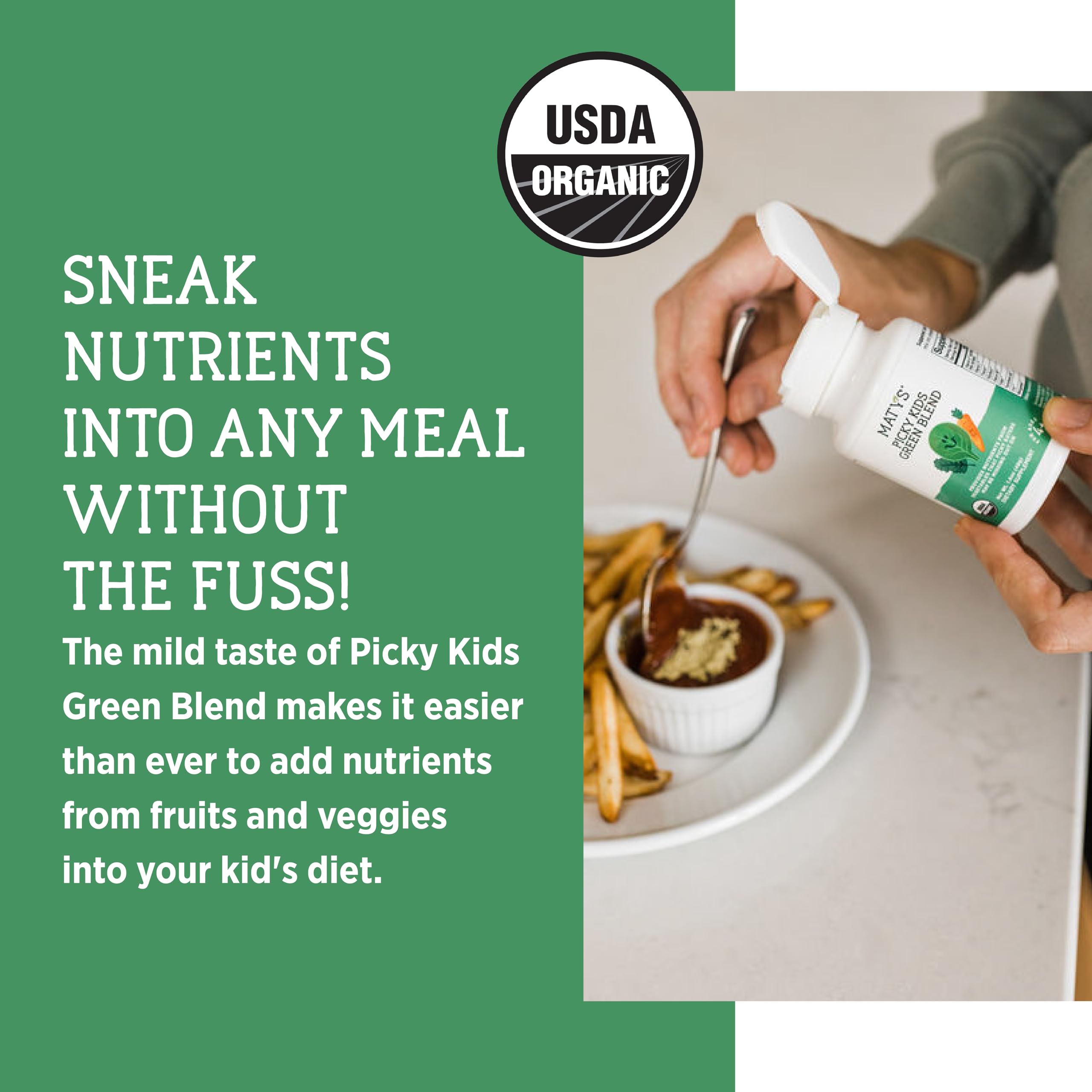 Snapklik.com : Matys Organic Picky Kids Green Blend, Veggie Powder Supplement, Picky Eater ...