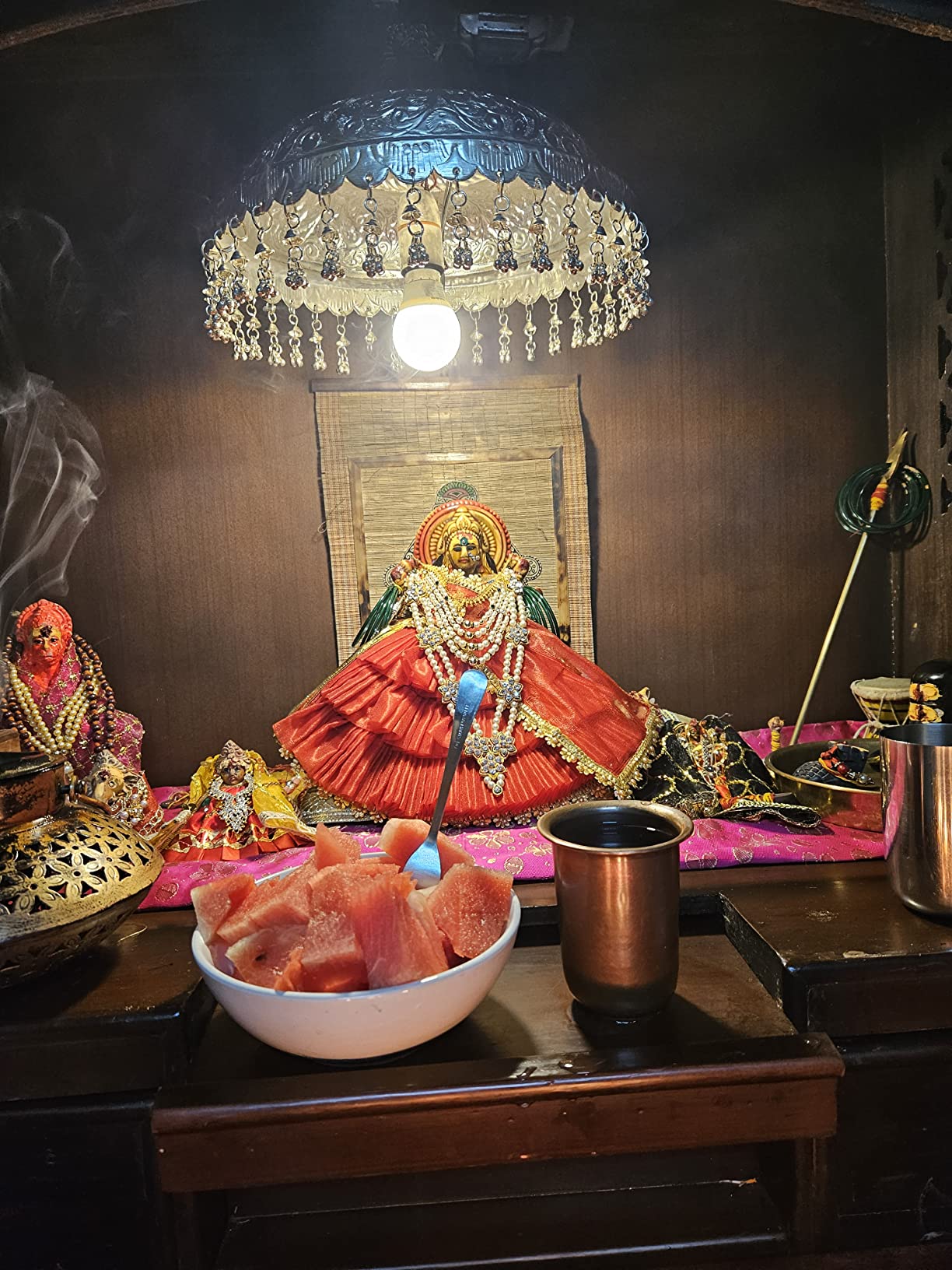 Buy VEDIC VAANI White Metal Deity Chattar | Chhattar | Chatra for God ...