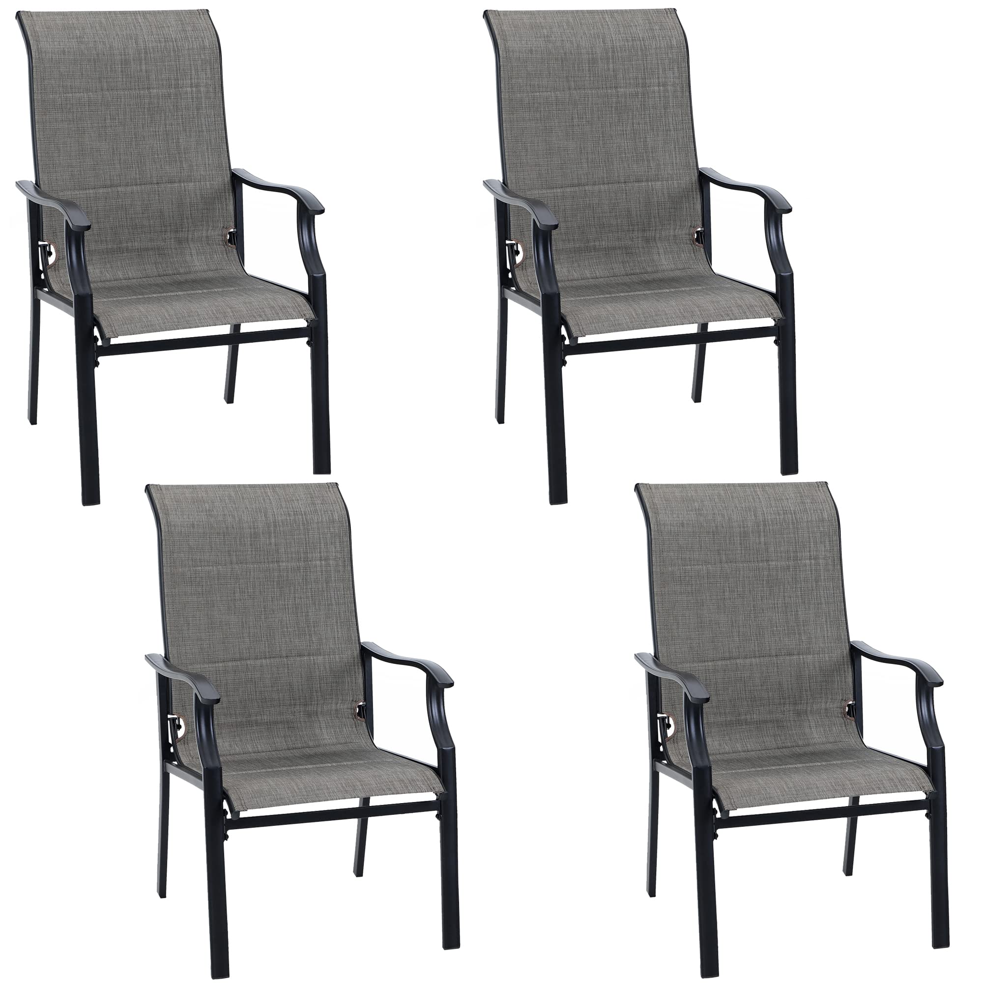 Amazon.com: MIXPATIO Outdoor Dining Chairs Set of 4, High Back Patio ...