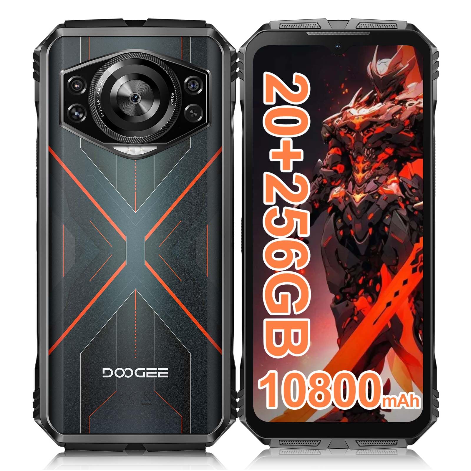 DOOGEE S Cyber Rugged Smartphone Android 14, 20GB+256GB Rugged phone ...