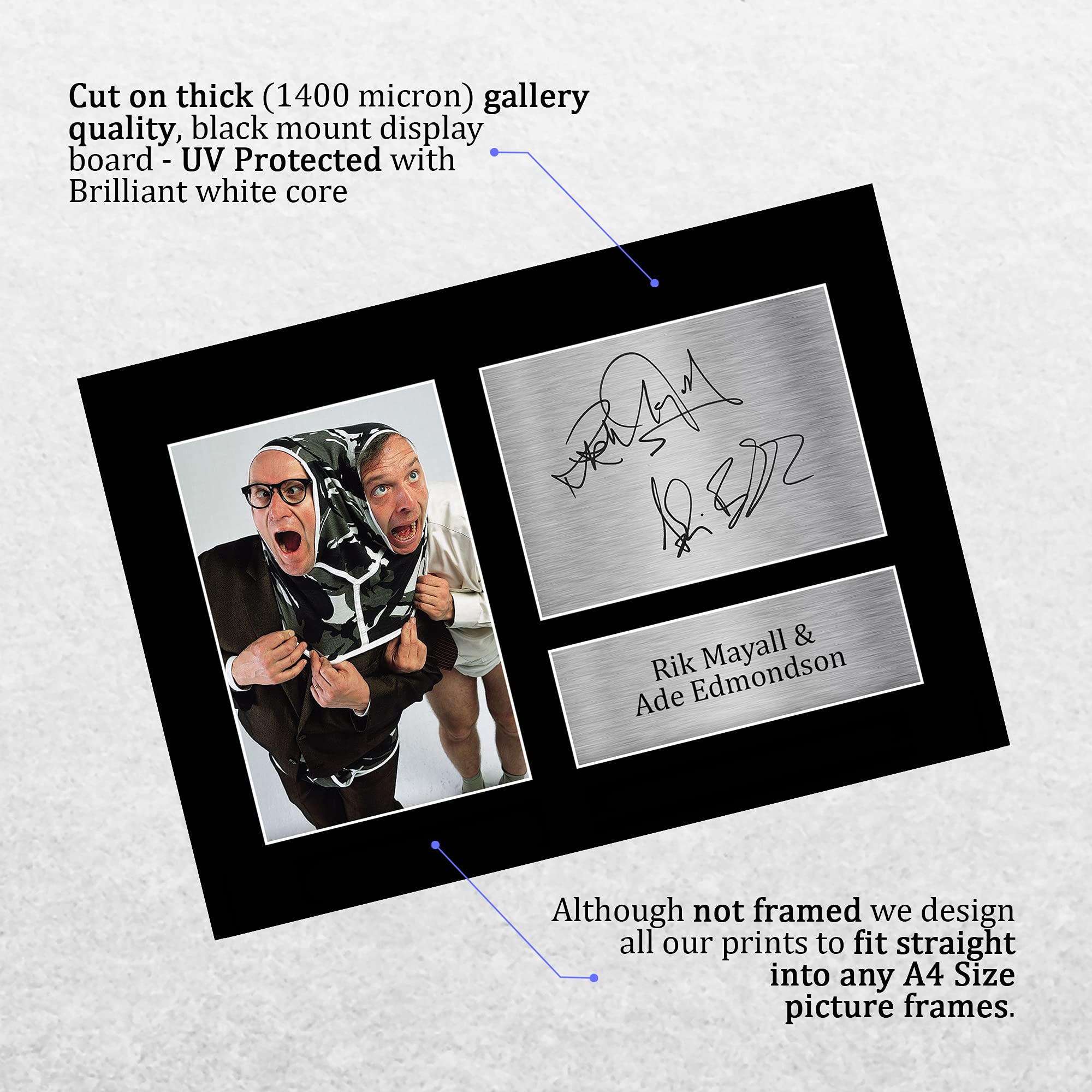 HWC Trading Bottom Rik Mayall and Ade Edmondson Signed A4 Printed ...