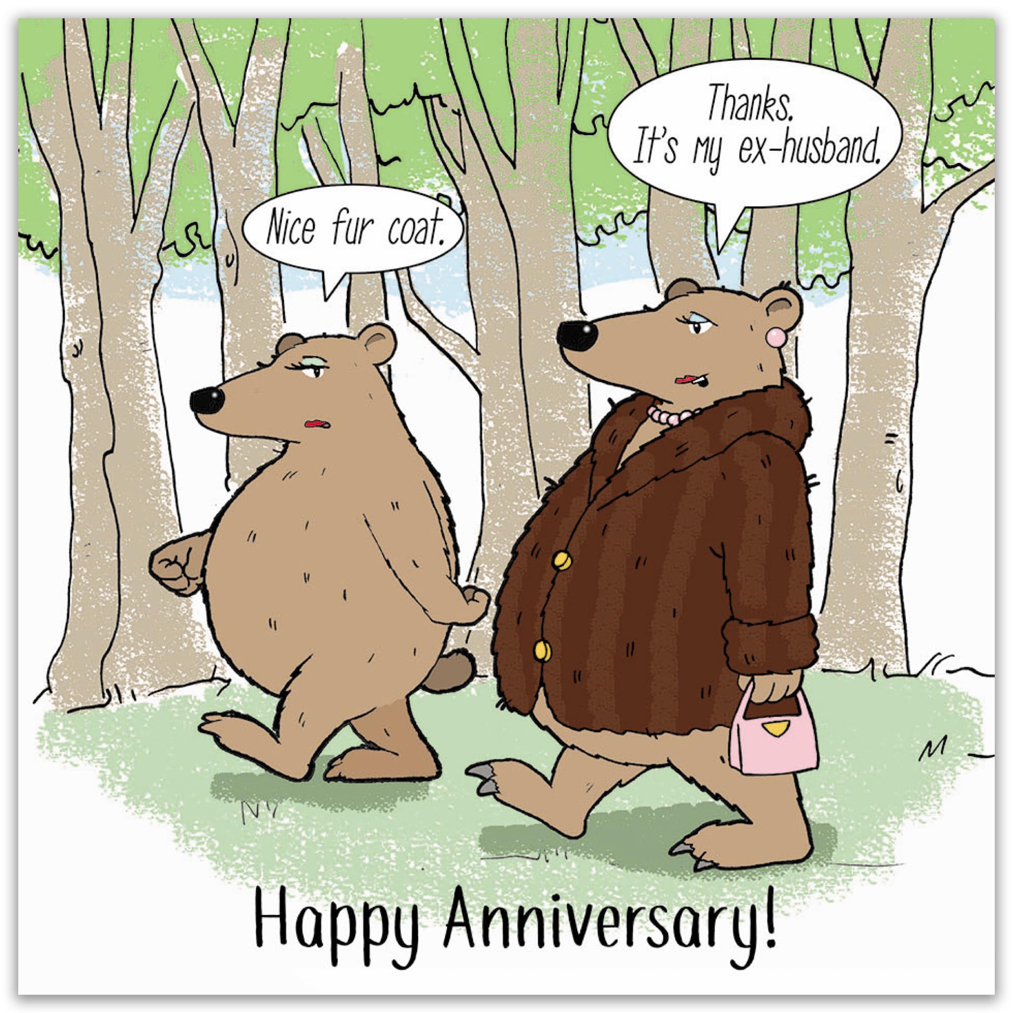 Happy Anniversary Cartoon Funny Humour Anniversary Card | Happy