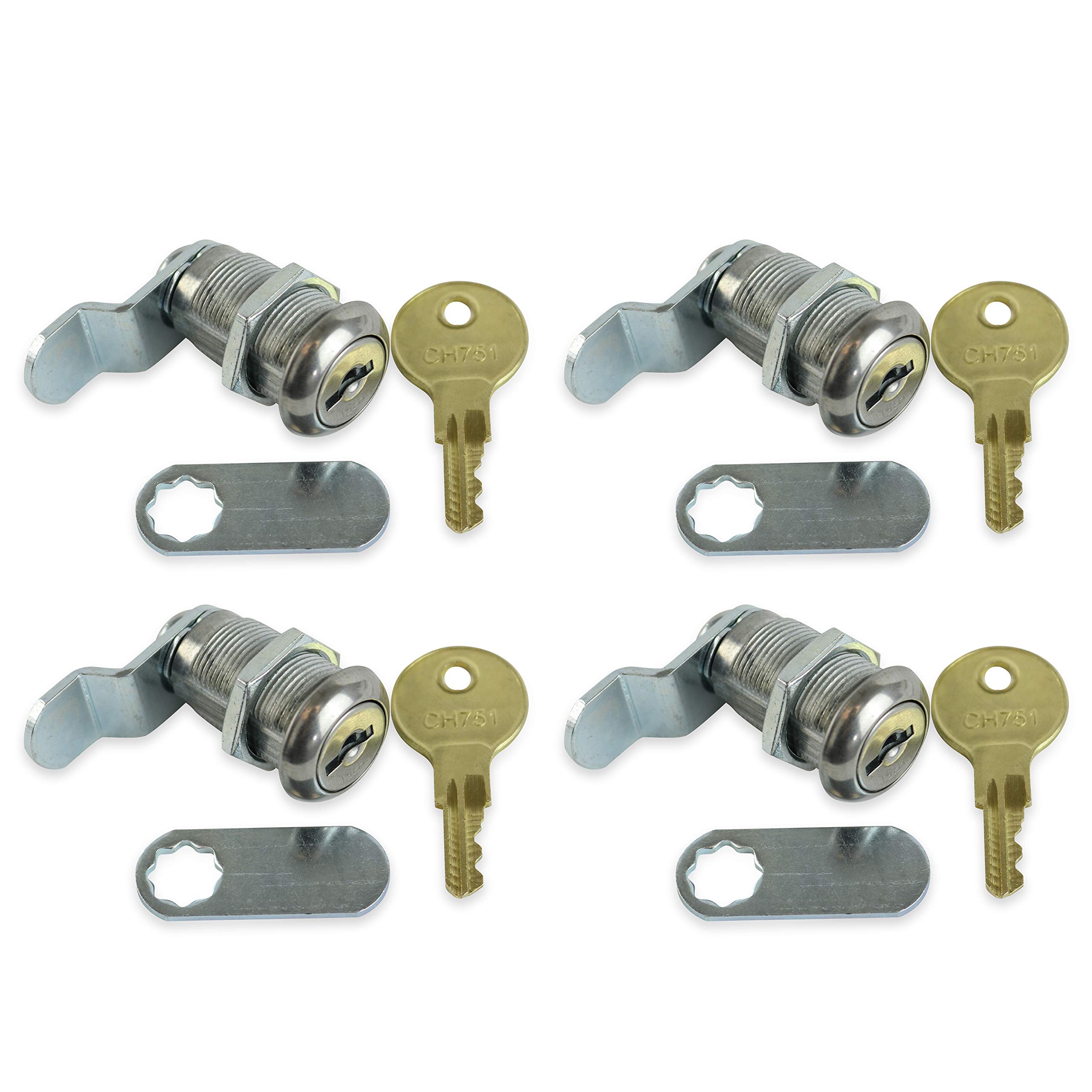 Leisure Coachworks 4 Pack 1 1/8" Keyed Camlock with Straight and Offset ...