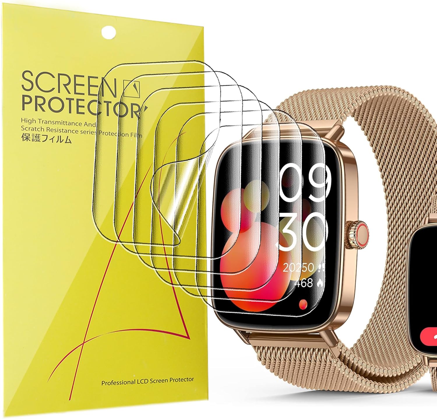 Amazon.com: Lamshaw IDW28 Smart Watches Screen Protector, [6 Pack] Full ...