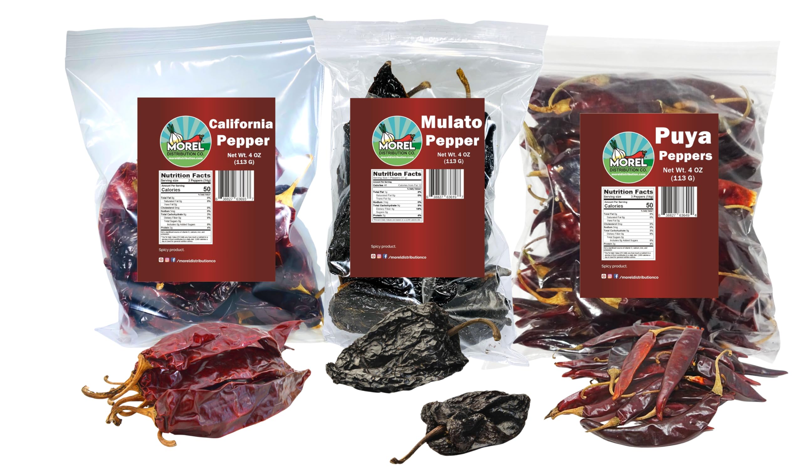 Amazon.com : Dried Chile Peppers Variety Pack (12 oz Total) California ...