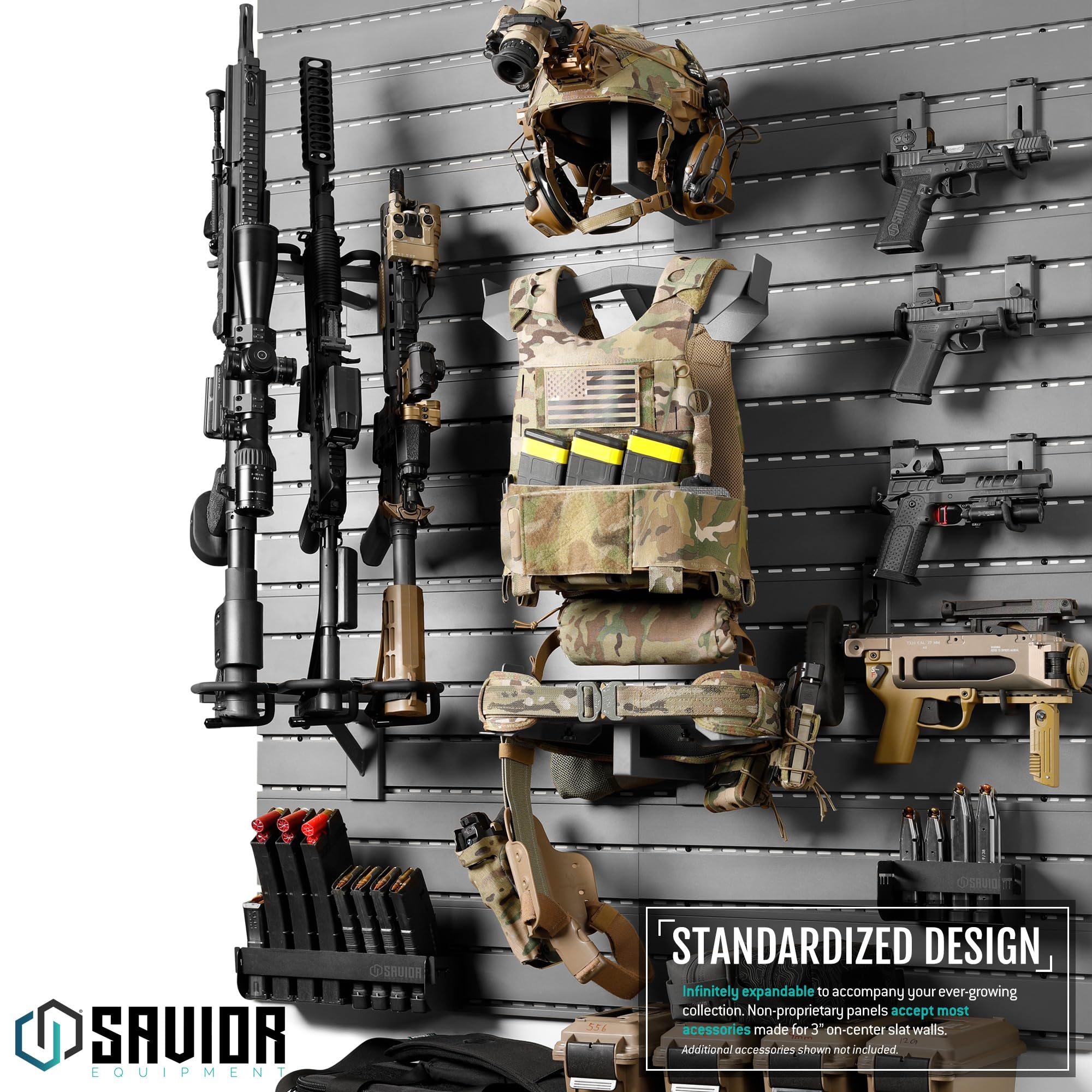 Snapklik.com : Savior Equipment Wall Rack System Tactical Vest ...